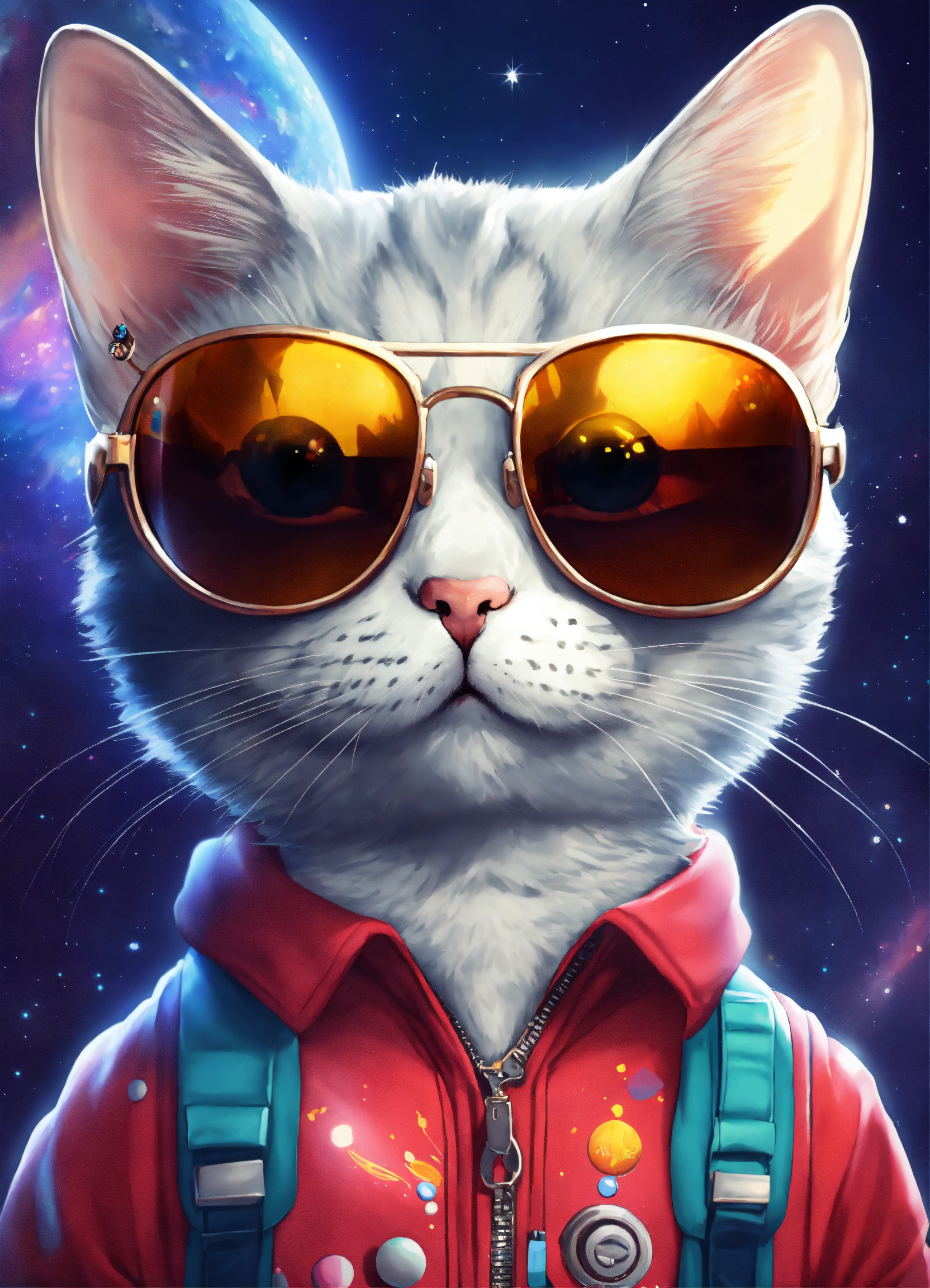 Lexica - Full-bodied portrait, cute and adorable cartoon frajola cat ...
