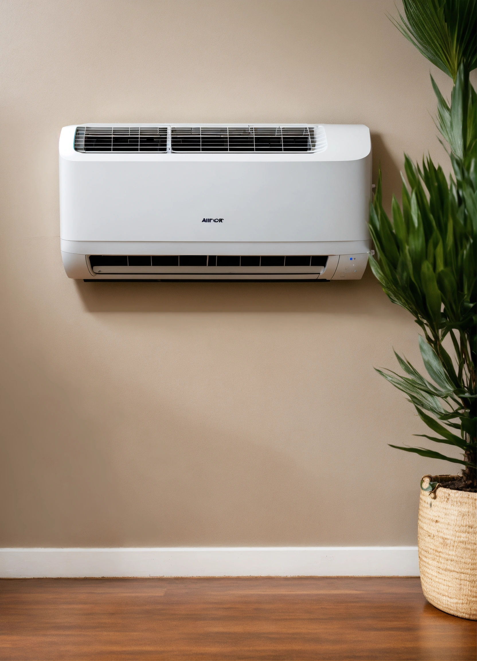 Lexica - Photo of an expensive air small conditioner on a white wall in ...
