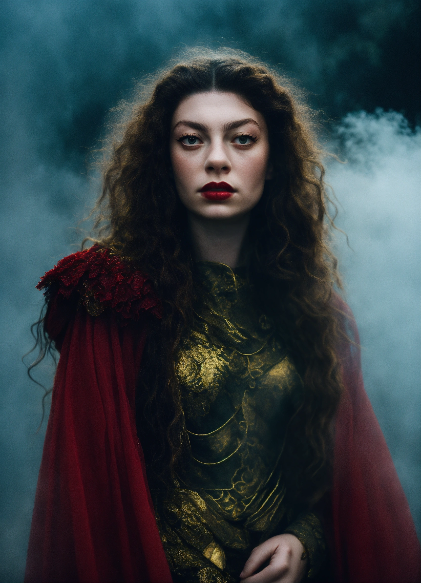 Lexica - A photo quality portrait of Lorde as a beautiful warrior with ...