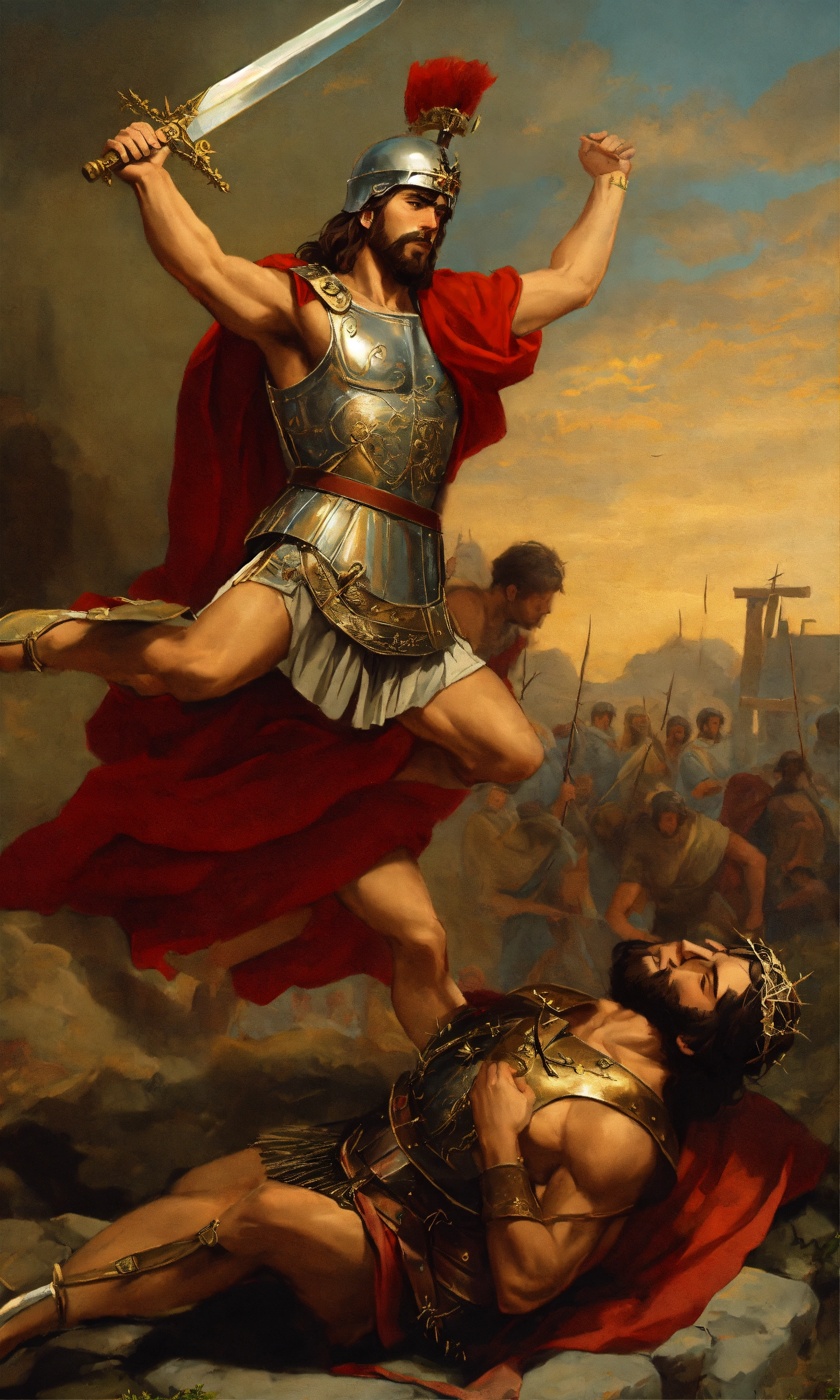 Lexica - A roman soldier whipping Jesus on his back, jesus wearing ...