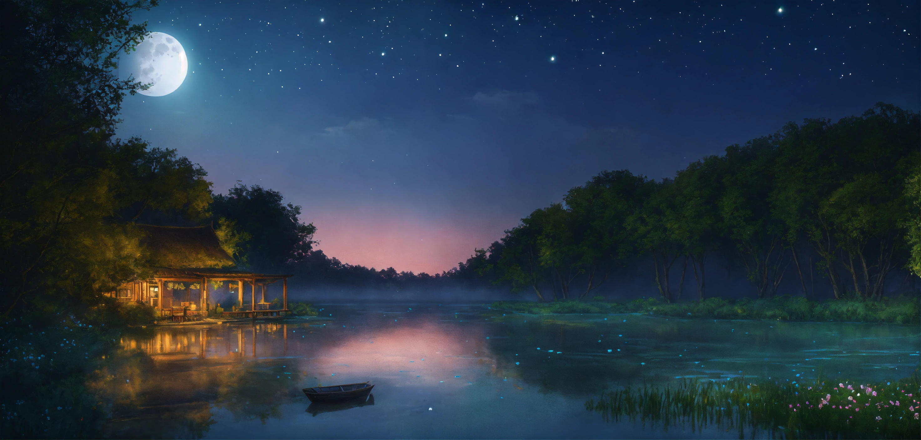 Lexica - Dream,night,landscape,sleep,trend on artstation, A tranquil ...
