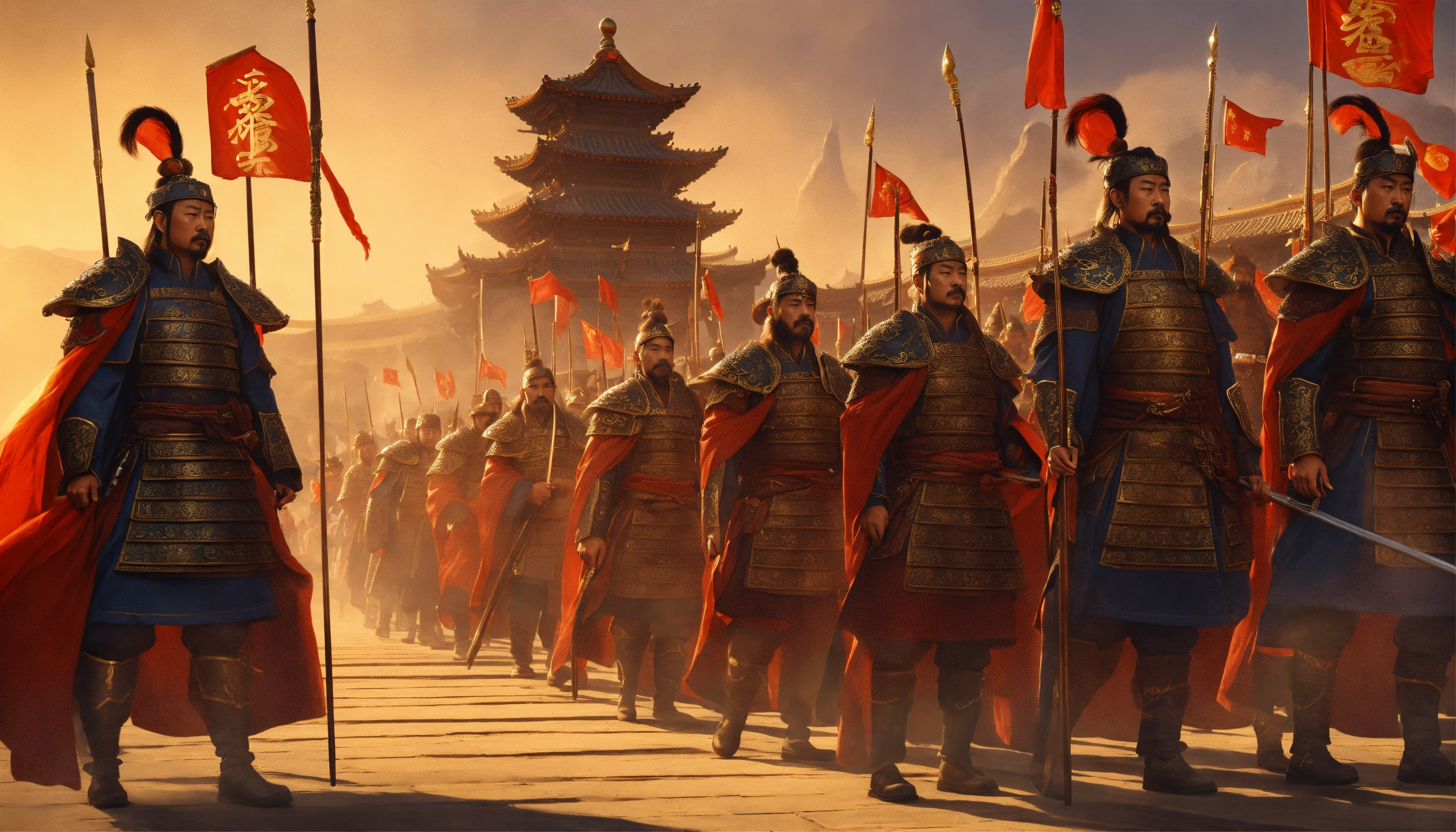 Lexica - D&D, fantasy, cinematic. D&D Chinese emperor's guards