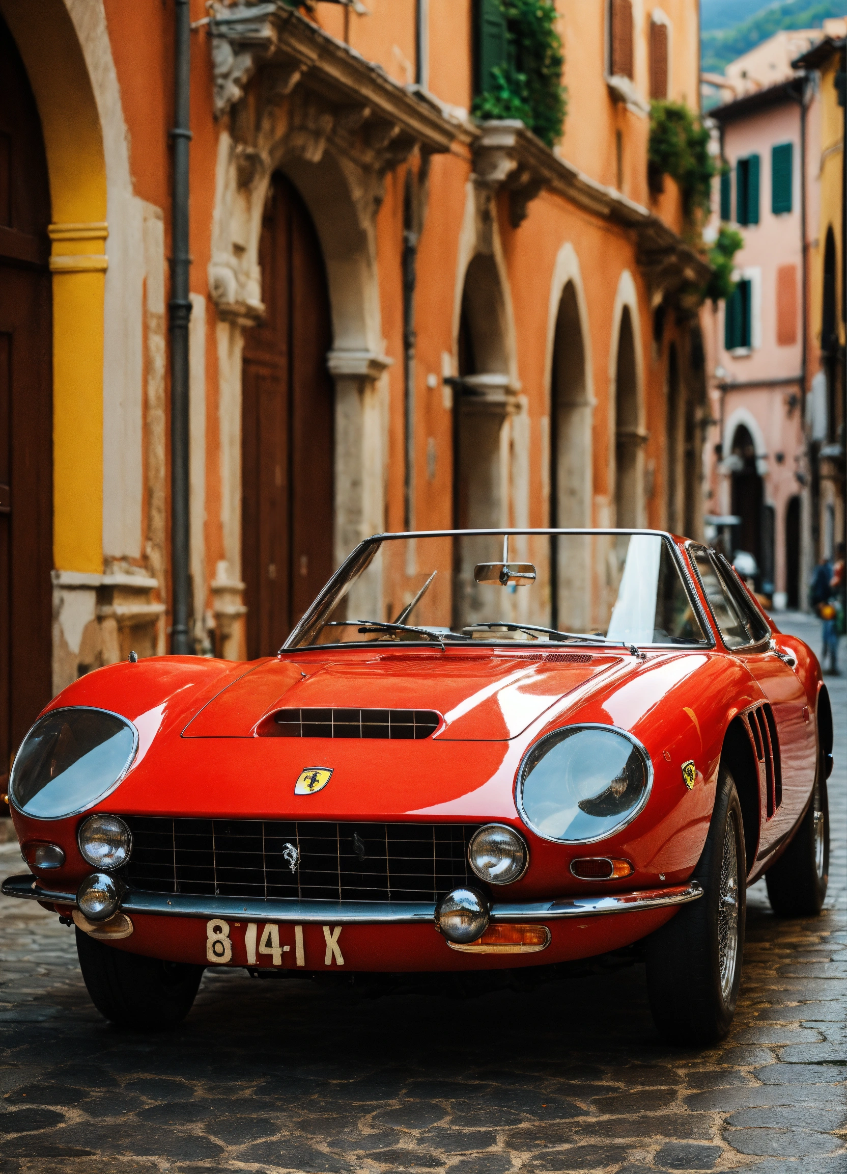 Lexica - Vintage ferrari, in italy,8k
