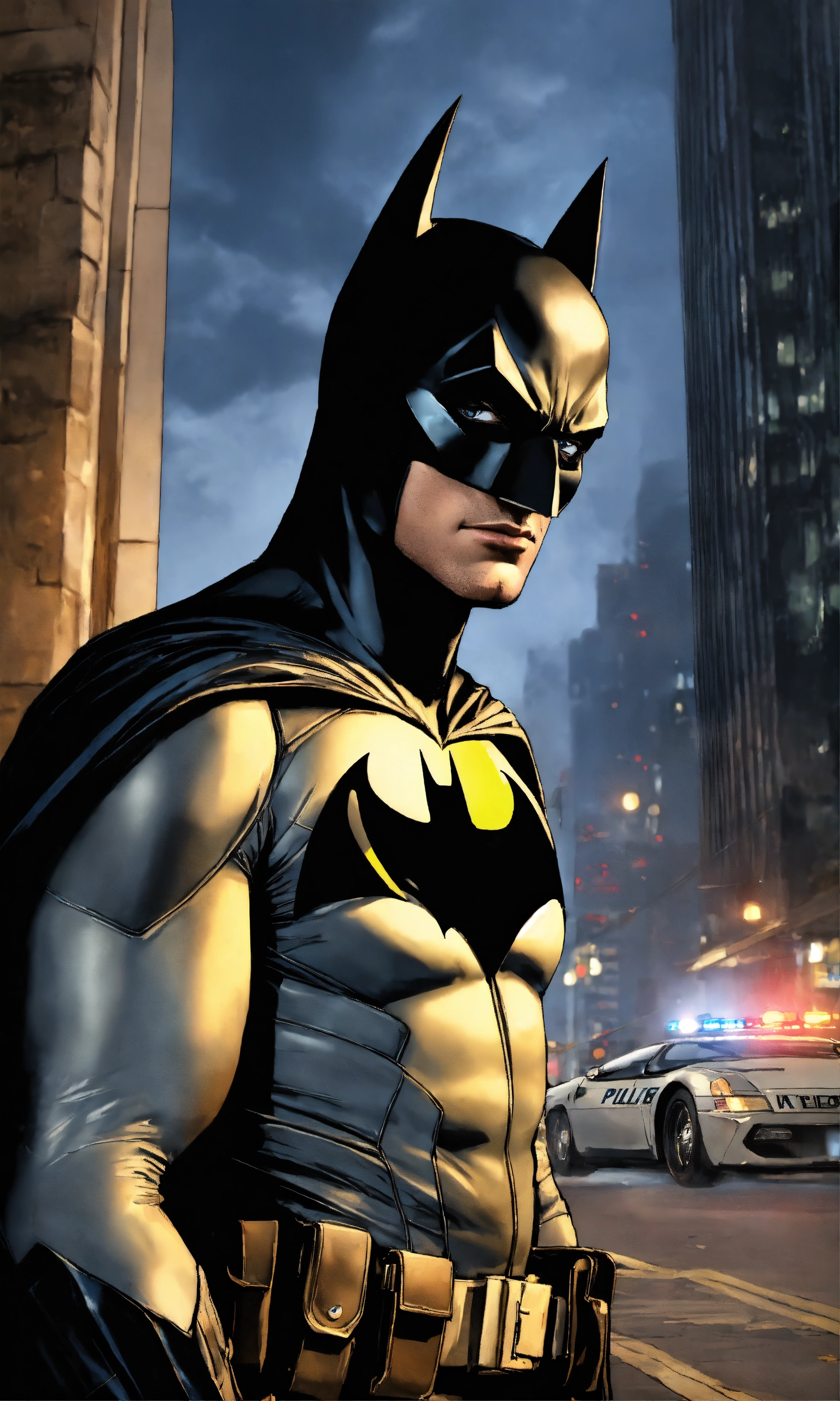 Lexica - Realistic, batman becomes a police, catch the thief, amazing ...