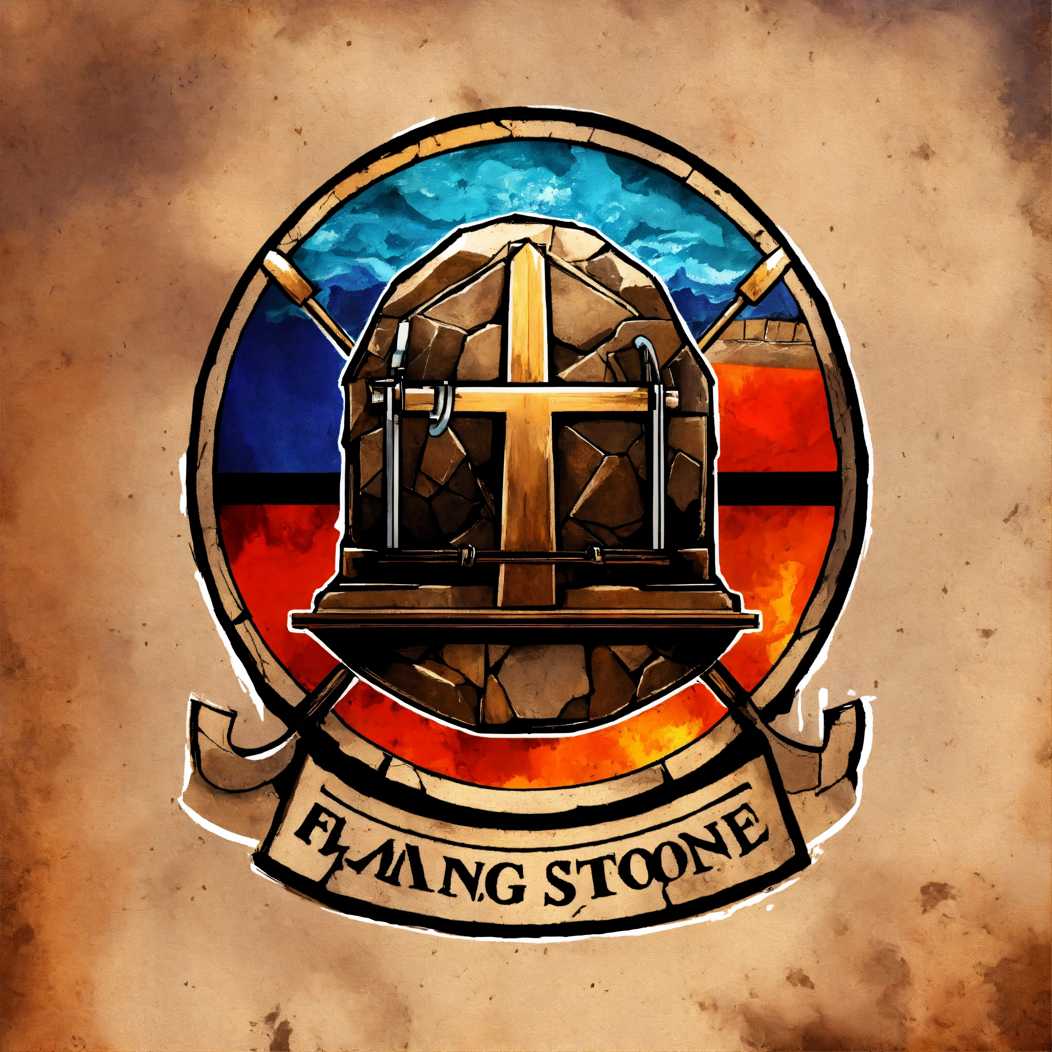 Lexica - Logo test as " FLAG STONE ", granite mining company logo ...