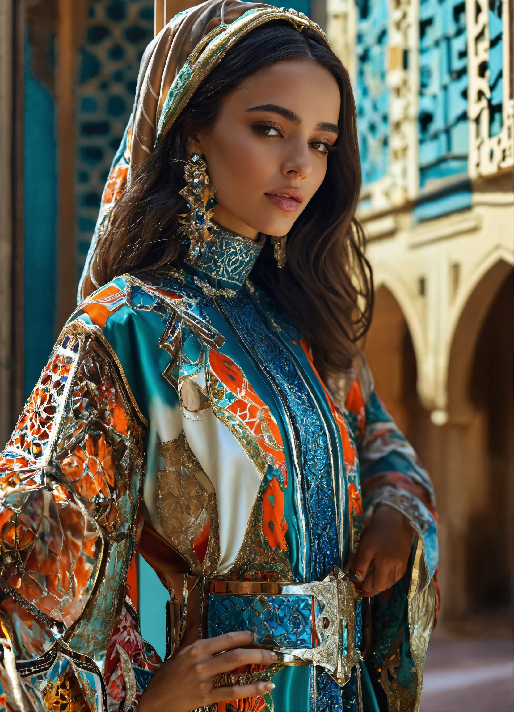 Lexica - Beautiful arabic women , waering beautiful kaftan morrocan ...