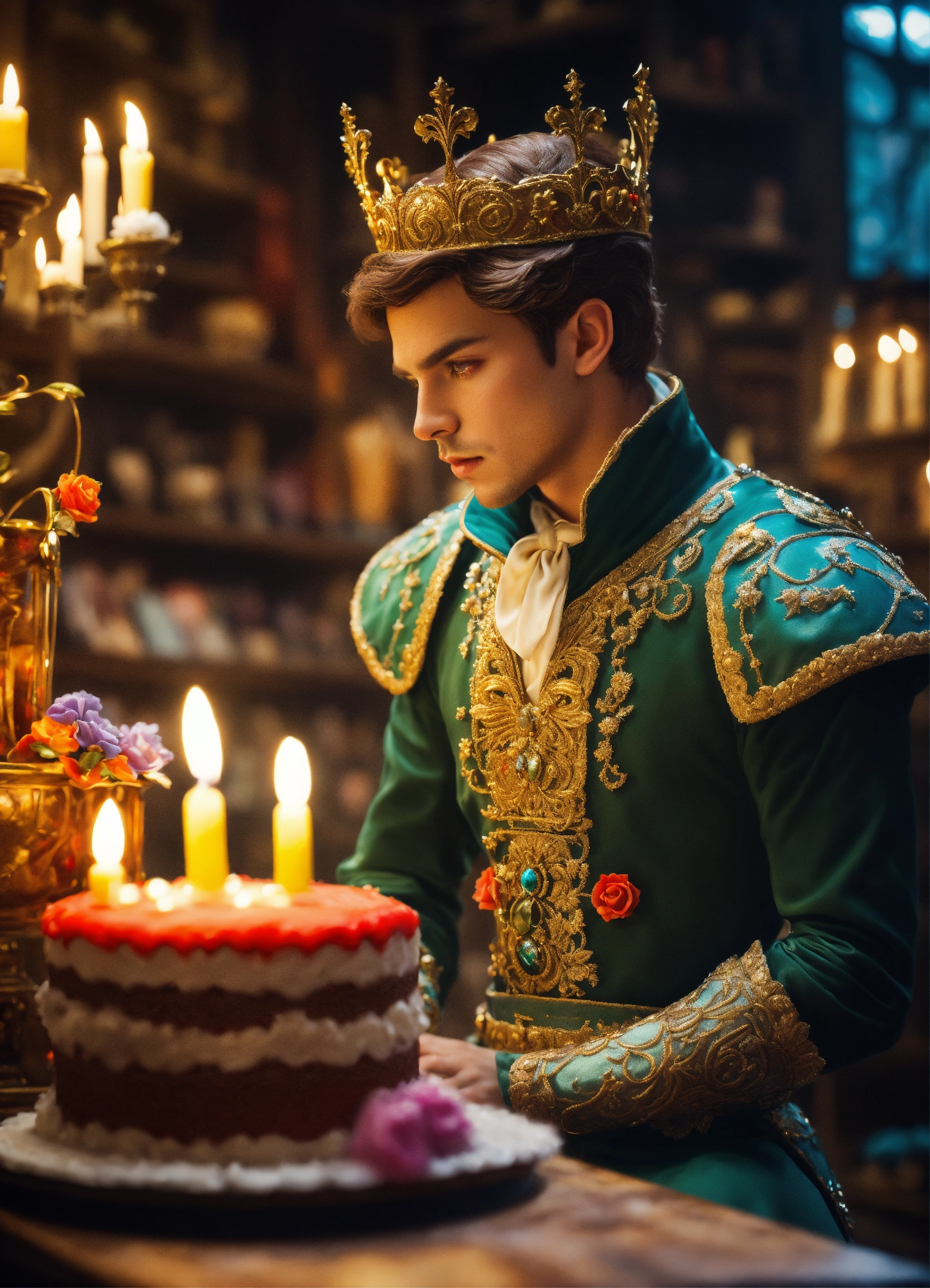 Lexica - Beautiful evil prince in a fairy tale store awesome cakes ...