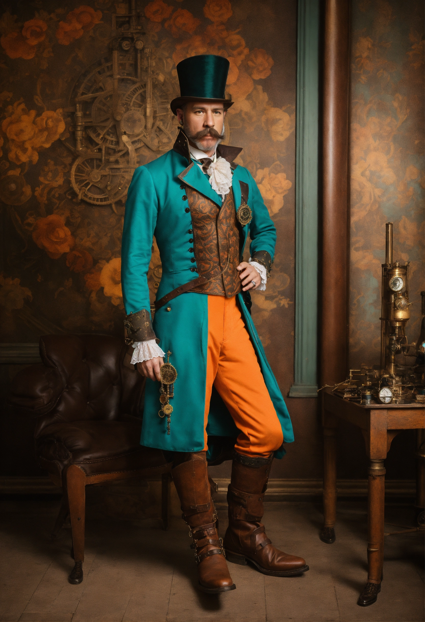 Lexica - Full body image of a steampunk aristocrat, male, wearing a ...