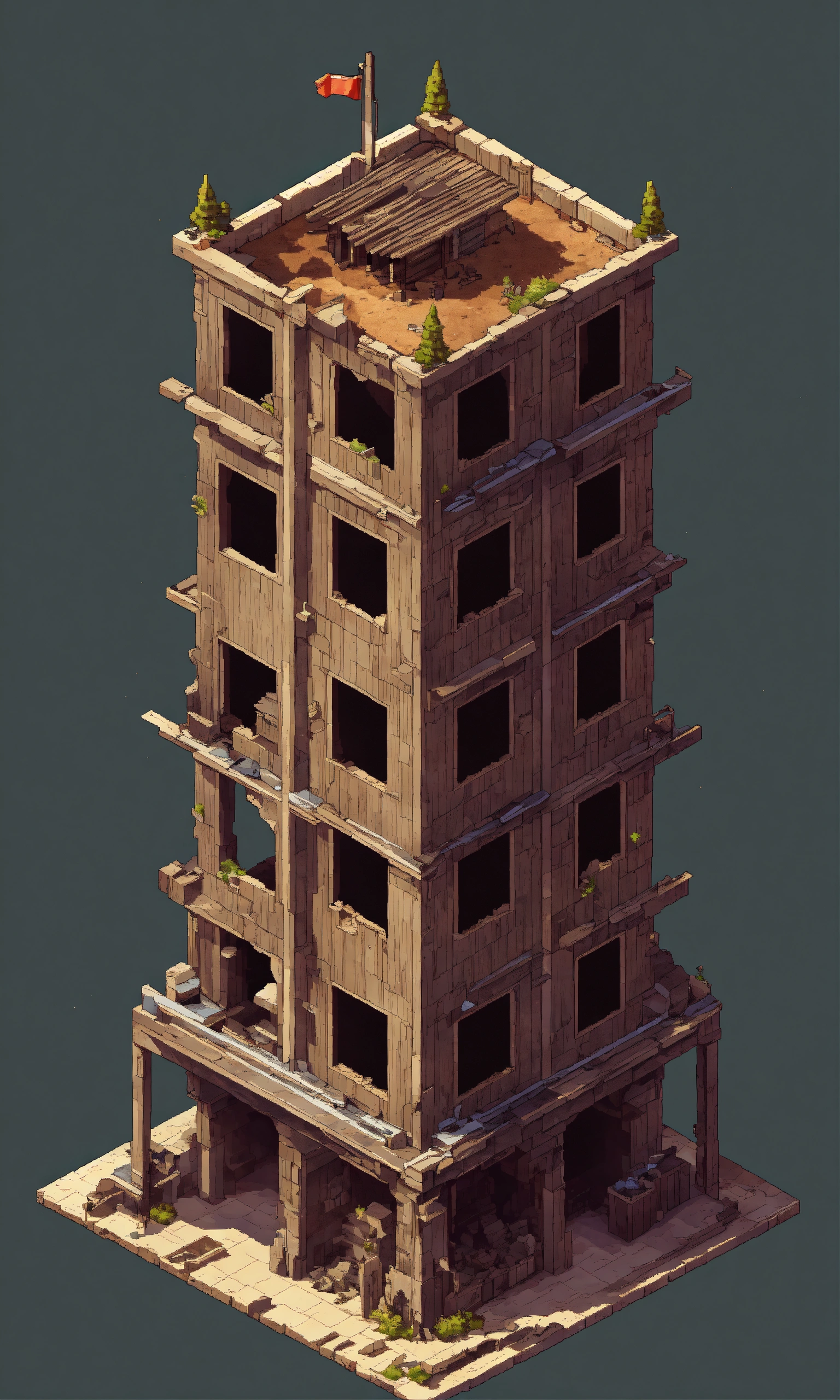Lexica - Short, Plain, Level one Lone tower of a badly constructed ...