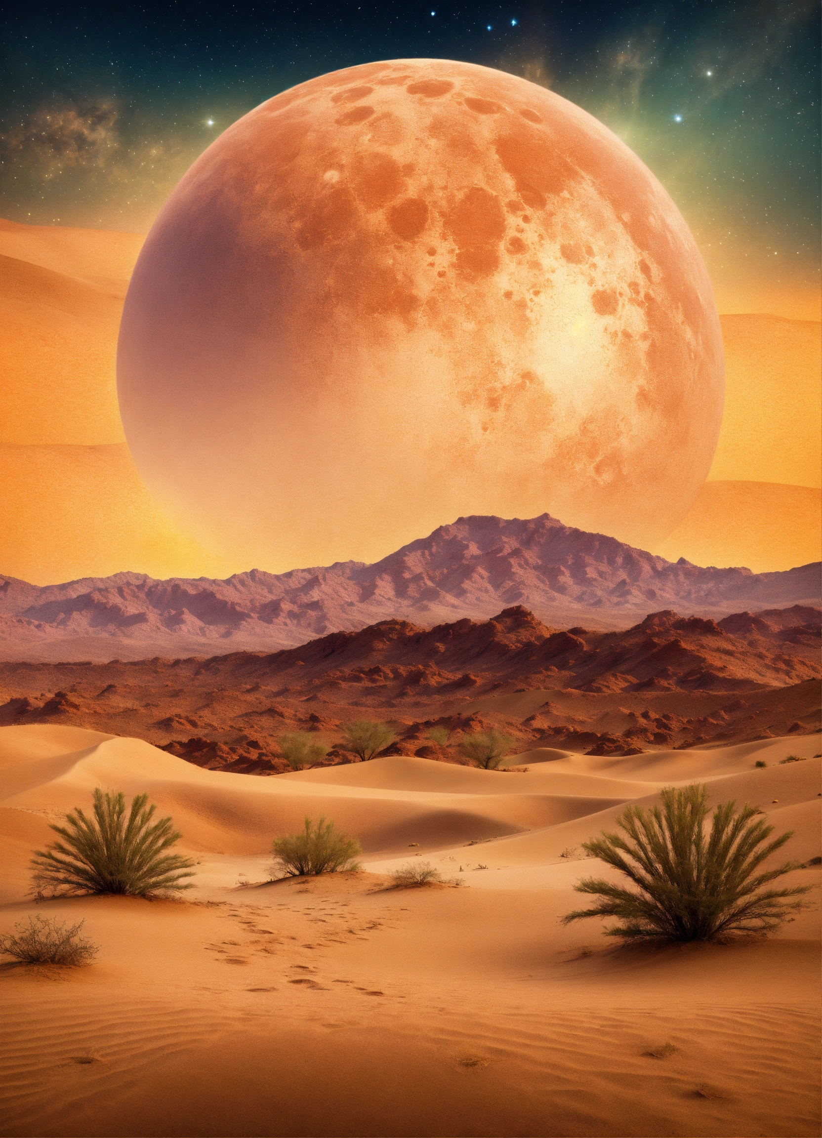 Lexica - Scorpio Pluto zodiac theme with desert oasis background with ...