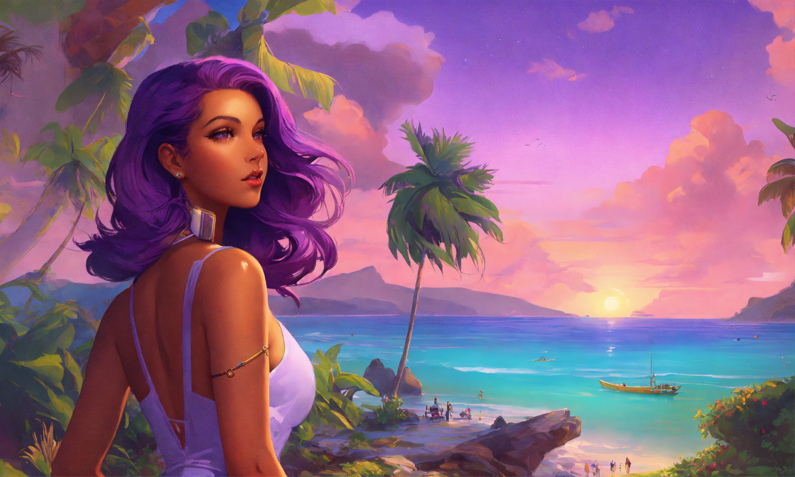 Lexica - 1950s surrealist, pop art, pin-up, summer vibes, classic ...