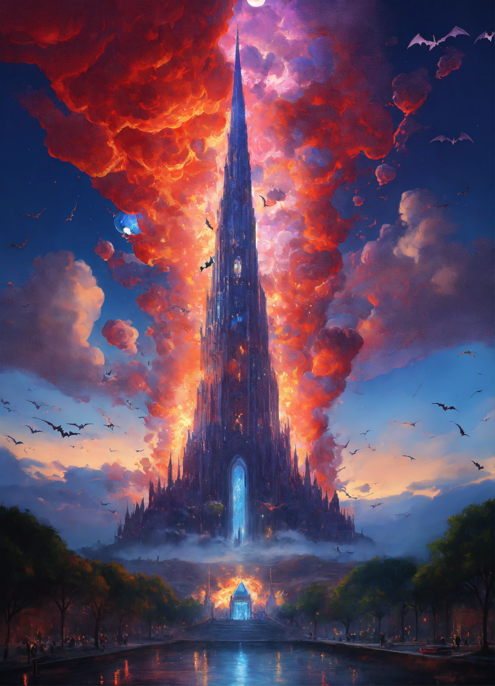 Lexica - All glassblowing superrealism style big high tower in the ...