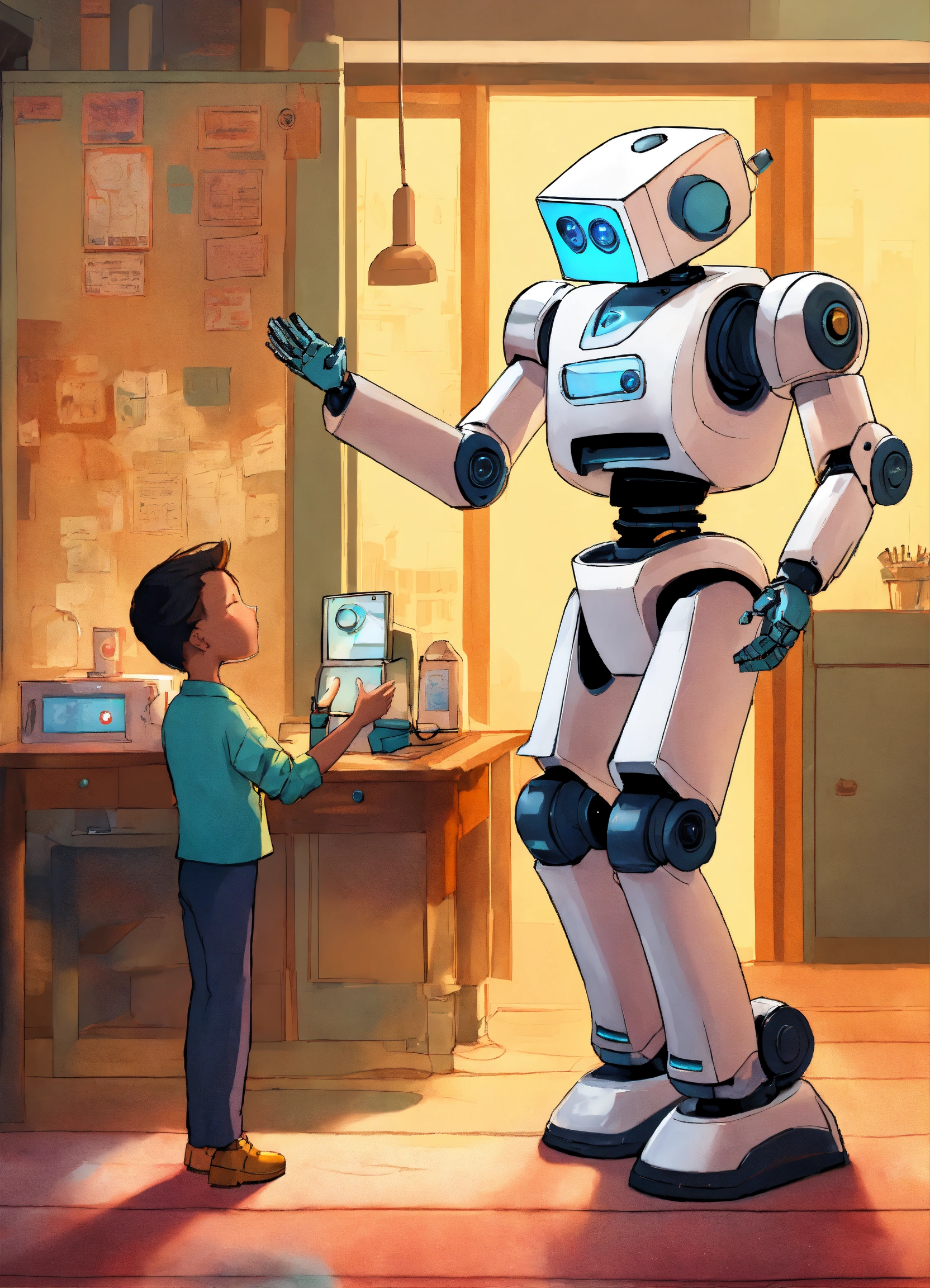 Lexica - A robot high fiving a doctor