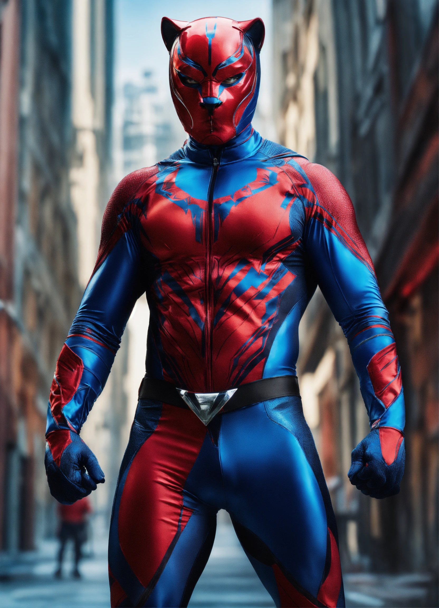 Lexica - An image of an athlete dressed as a panther, in the style of ...