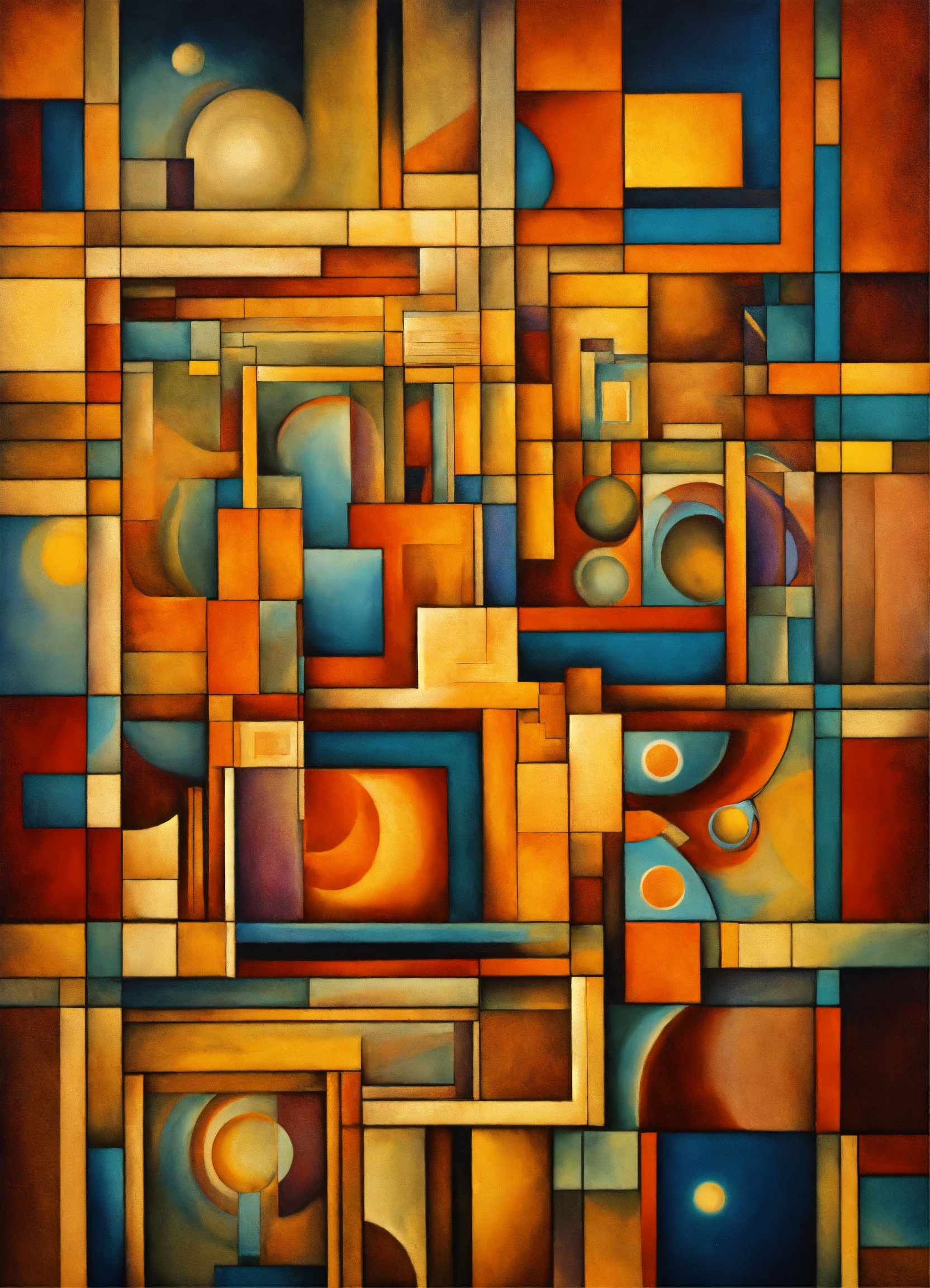 Lexica - Abstract design of Galactic Eternity cubist art in high resolution