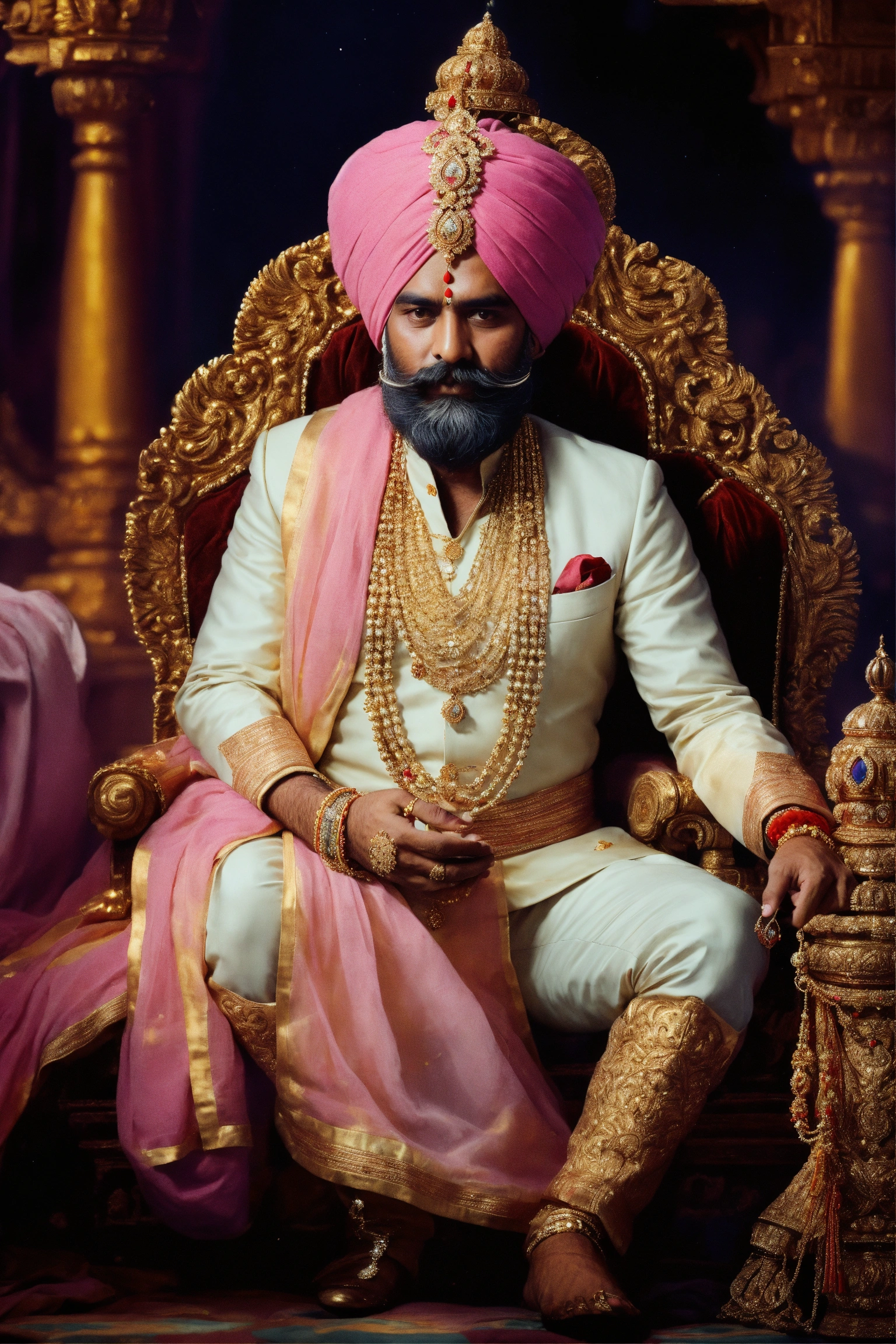 Lexica - Create image for maharaj ajmeedh ji. description of the image ...