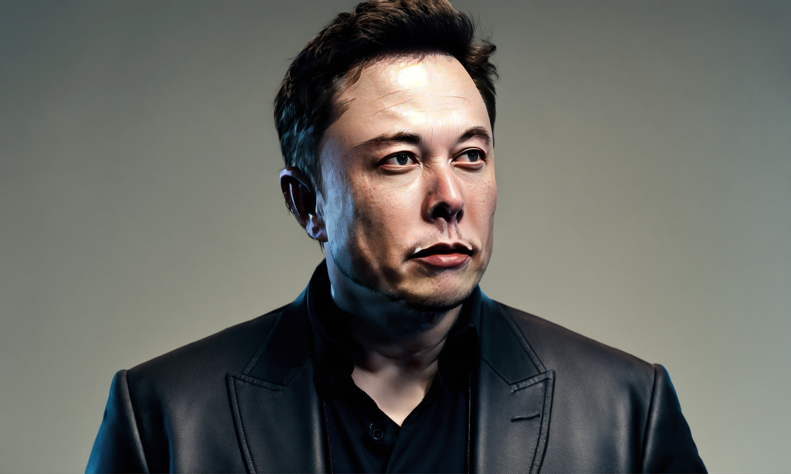 Lexica - A realistic full-body portrait of Elon Musk, lecturing neutral background ...