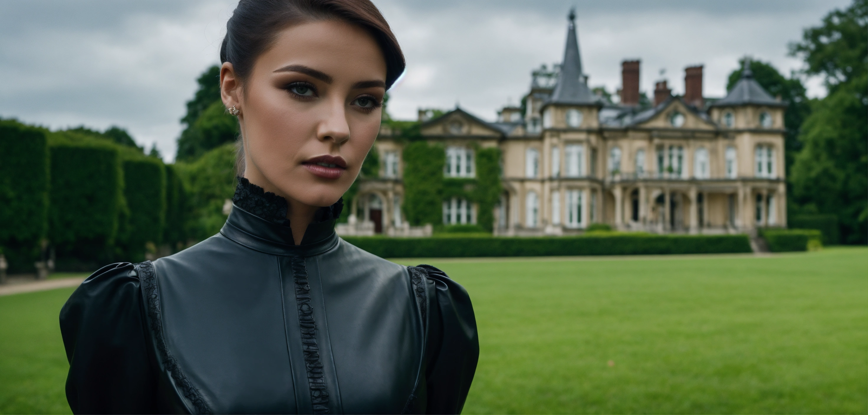 Lexica - Stunning arrogant woman fashion model, strict victorian black ...