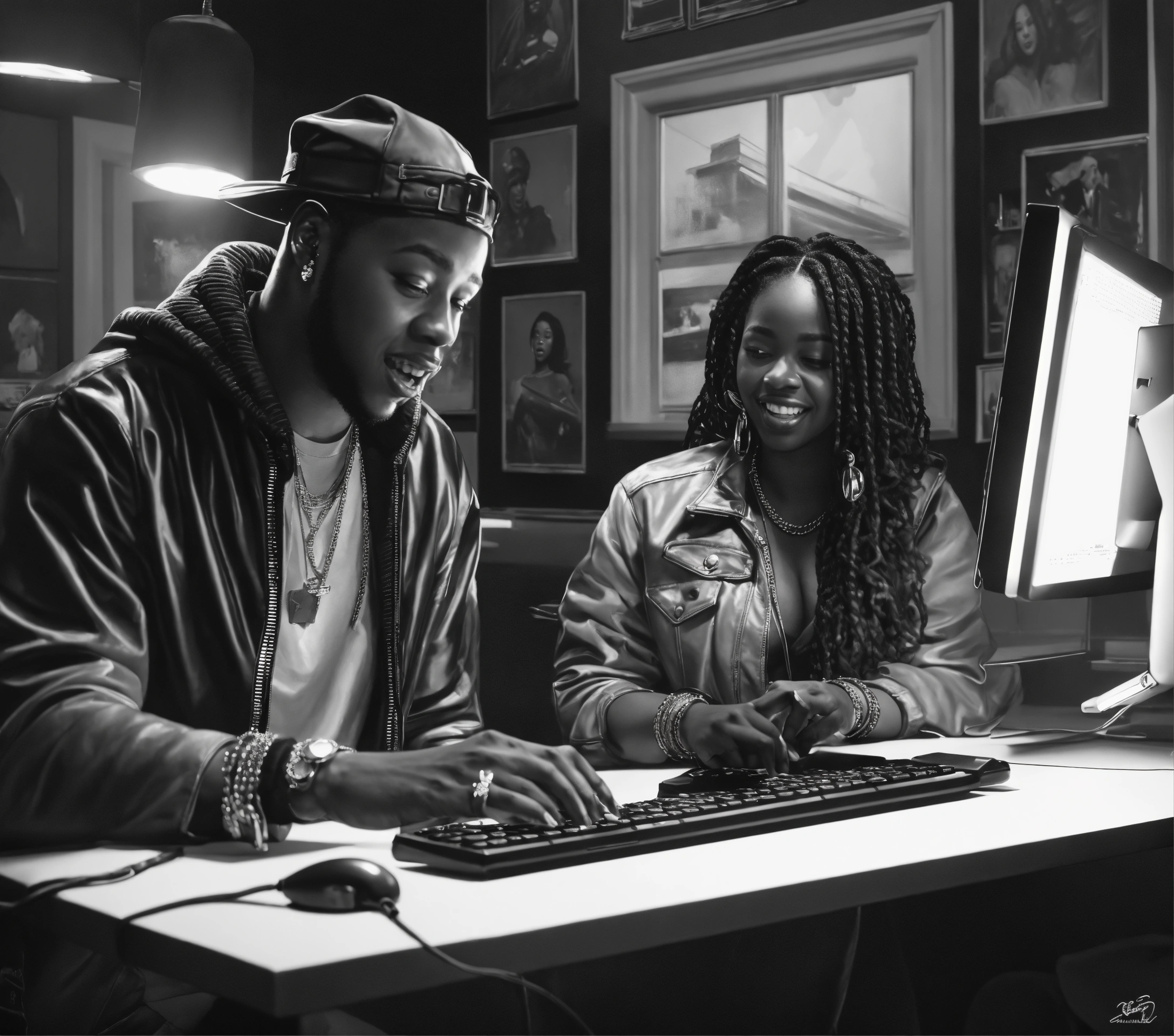 Lexica - Pop art, hyperrealist portrait of black rapper "Papoose" and ...