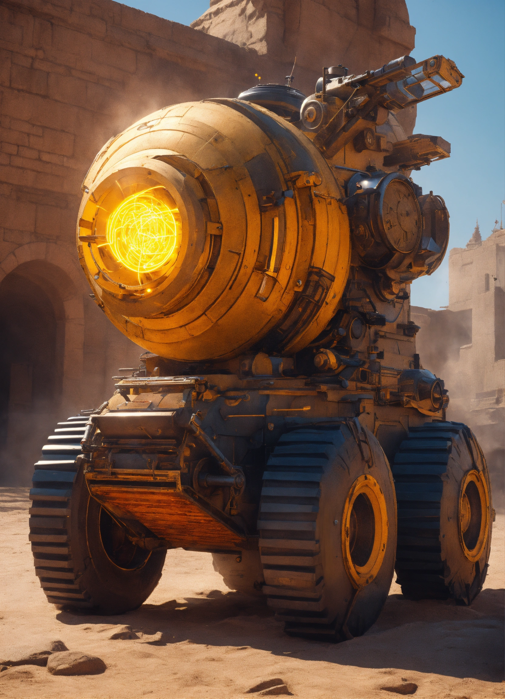 Lexica - A siege vehicle with an attached circular kinetic coil blaster ...