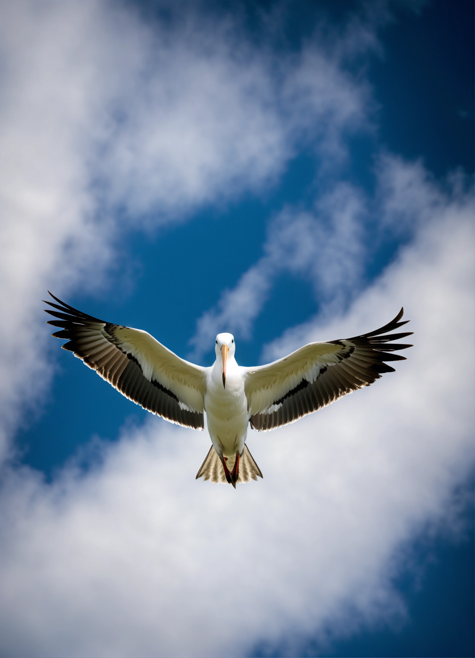 Lexica - UNDERSIDE OF Albatross NZ BIRD FLYING PHOTO SYMMETRICAL SKY ...