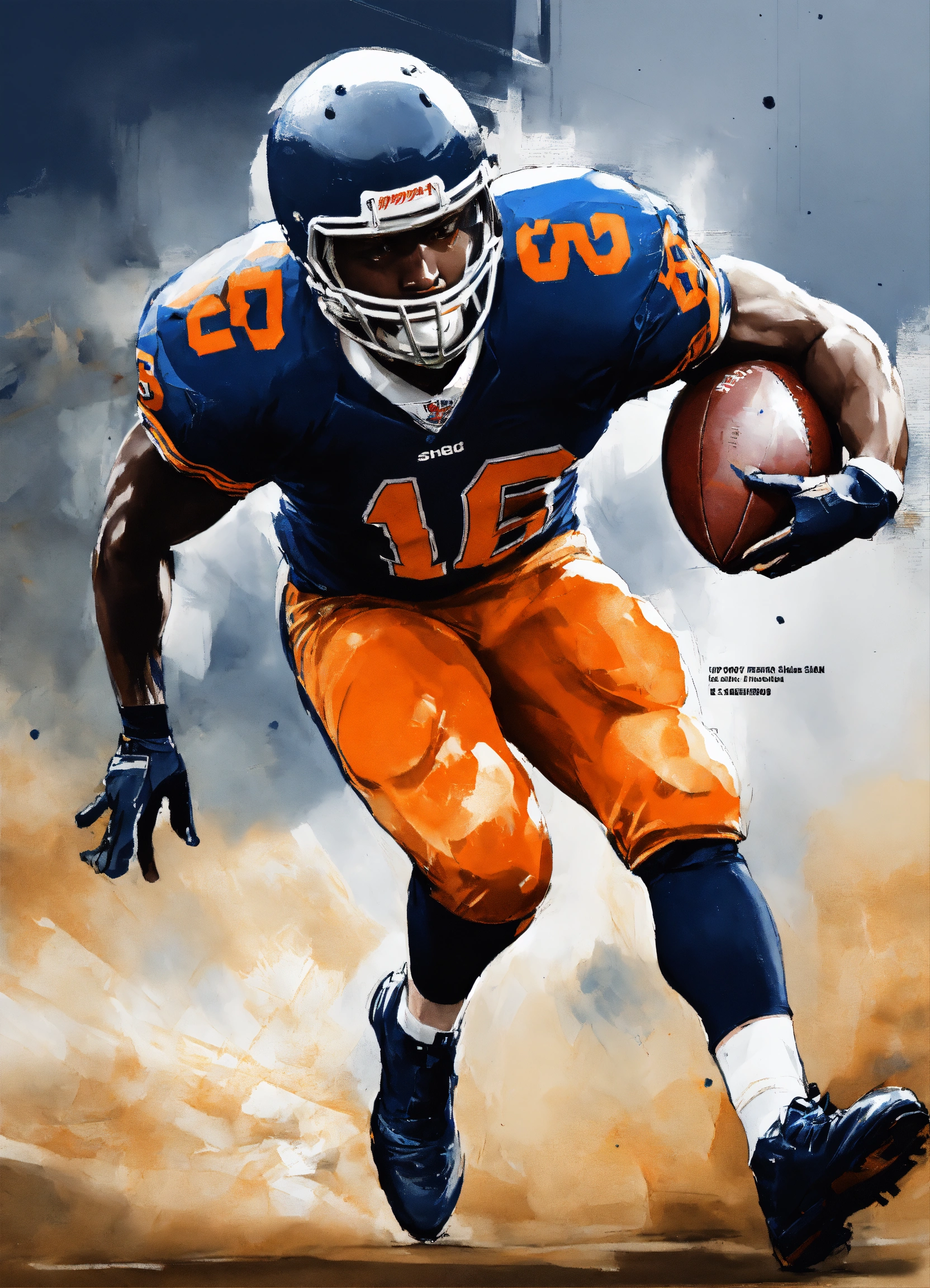 Lexica - Full Photo accurate shot of an American football player ...
