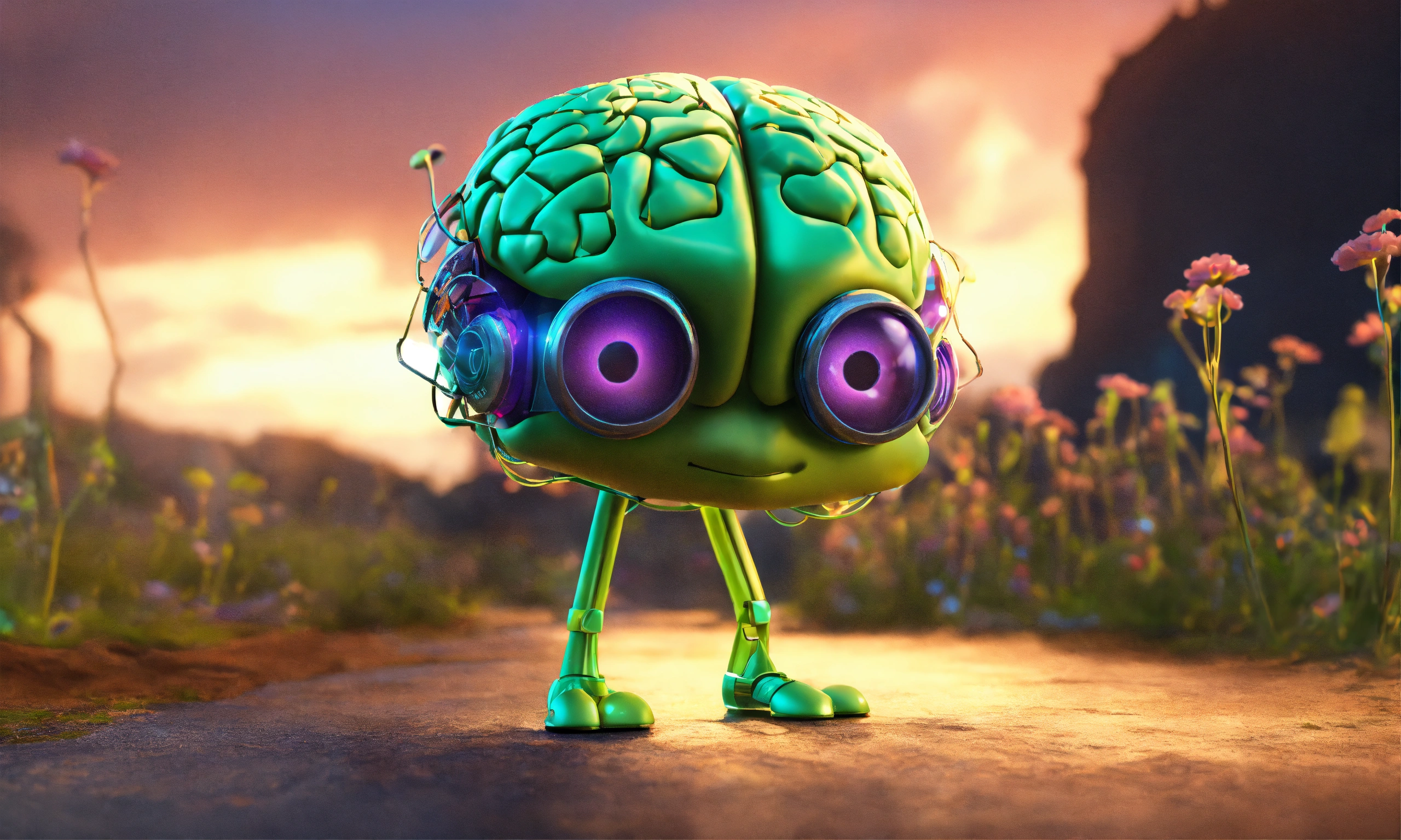 Lexica - Synapse, brain, 3d, made by pixar studios.