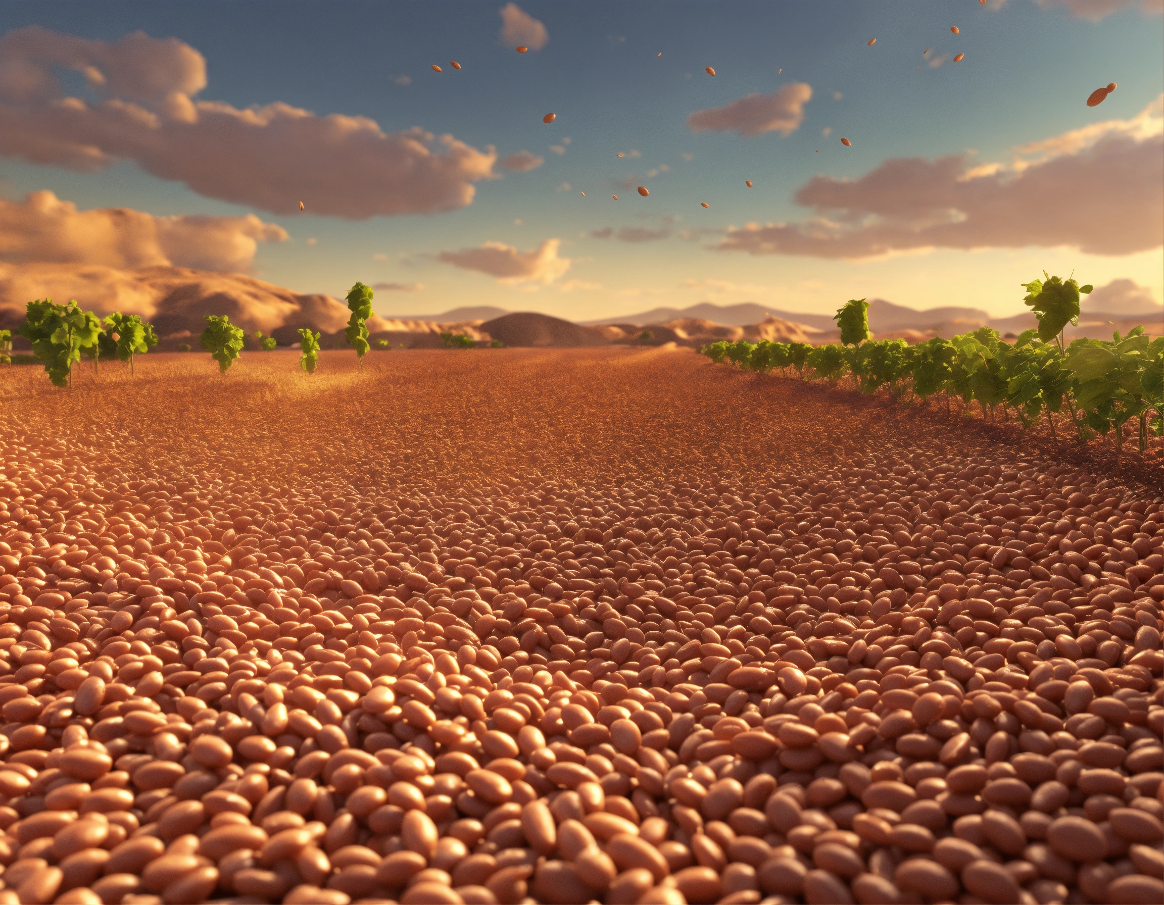 Lexica - Cartoon 3d field of dry beans
