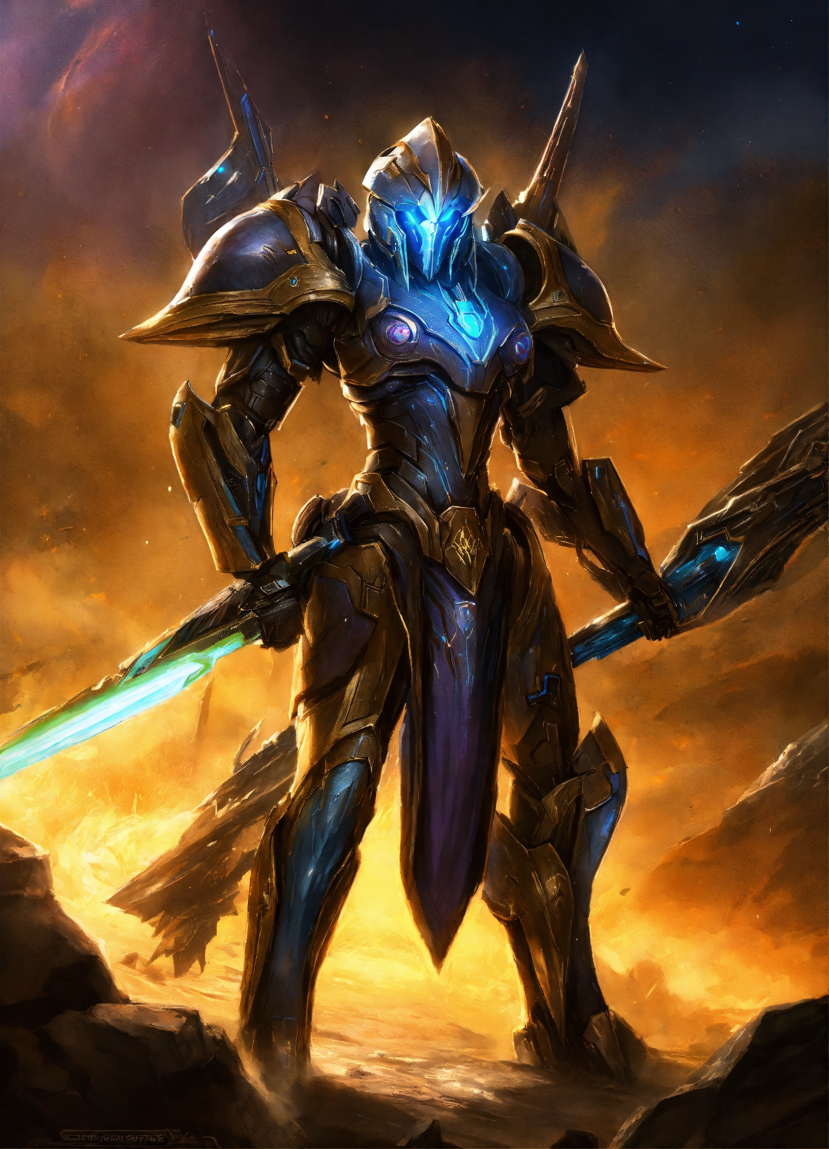 Lexica - Retribution of scyrah dawnguard sentinel, starcraft protoss art
