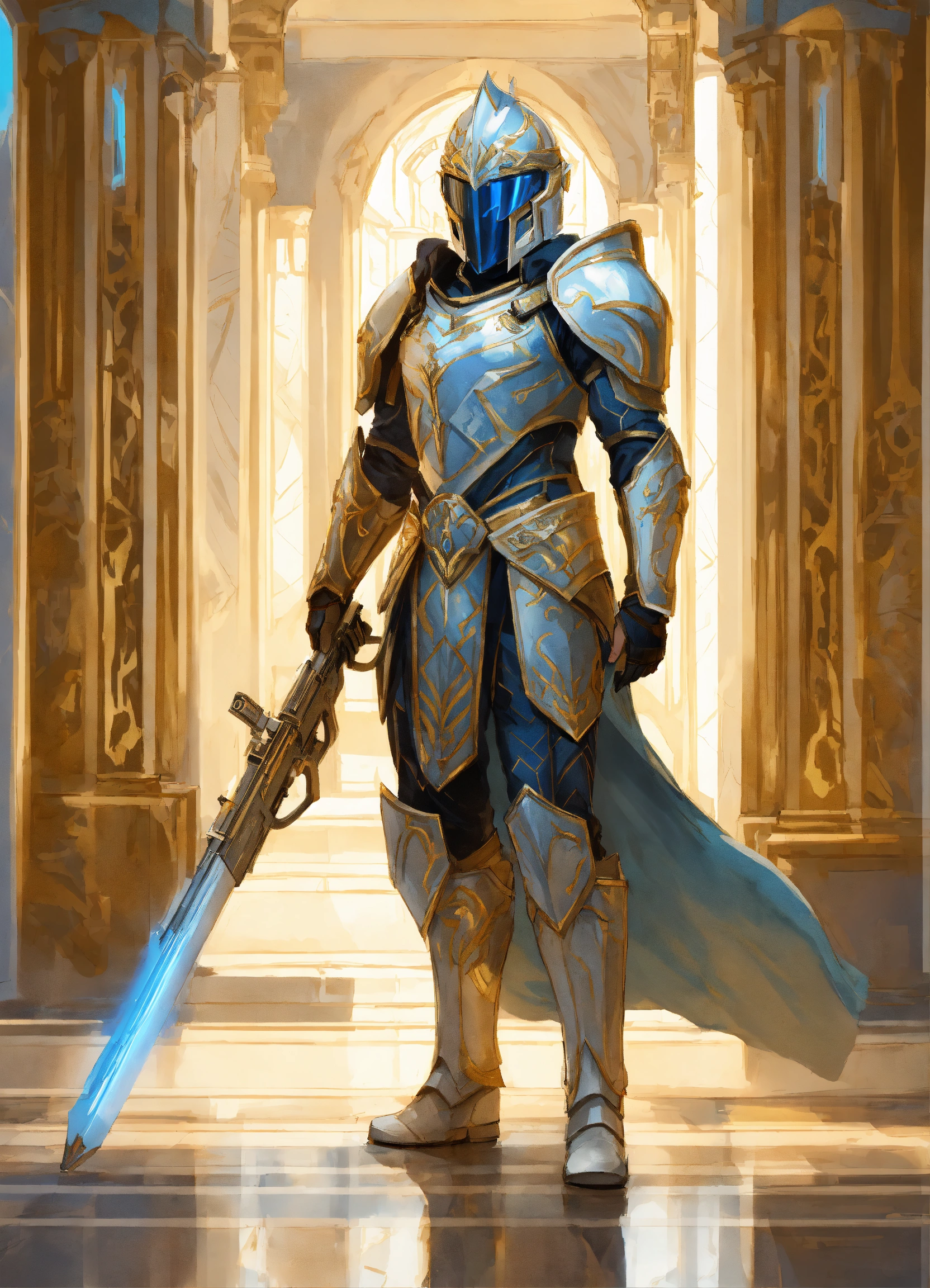 Lexica - Epic drawing of a full body of a high elf sci fi soldier ...