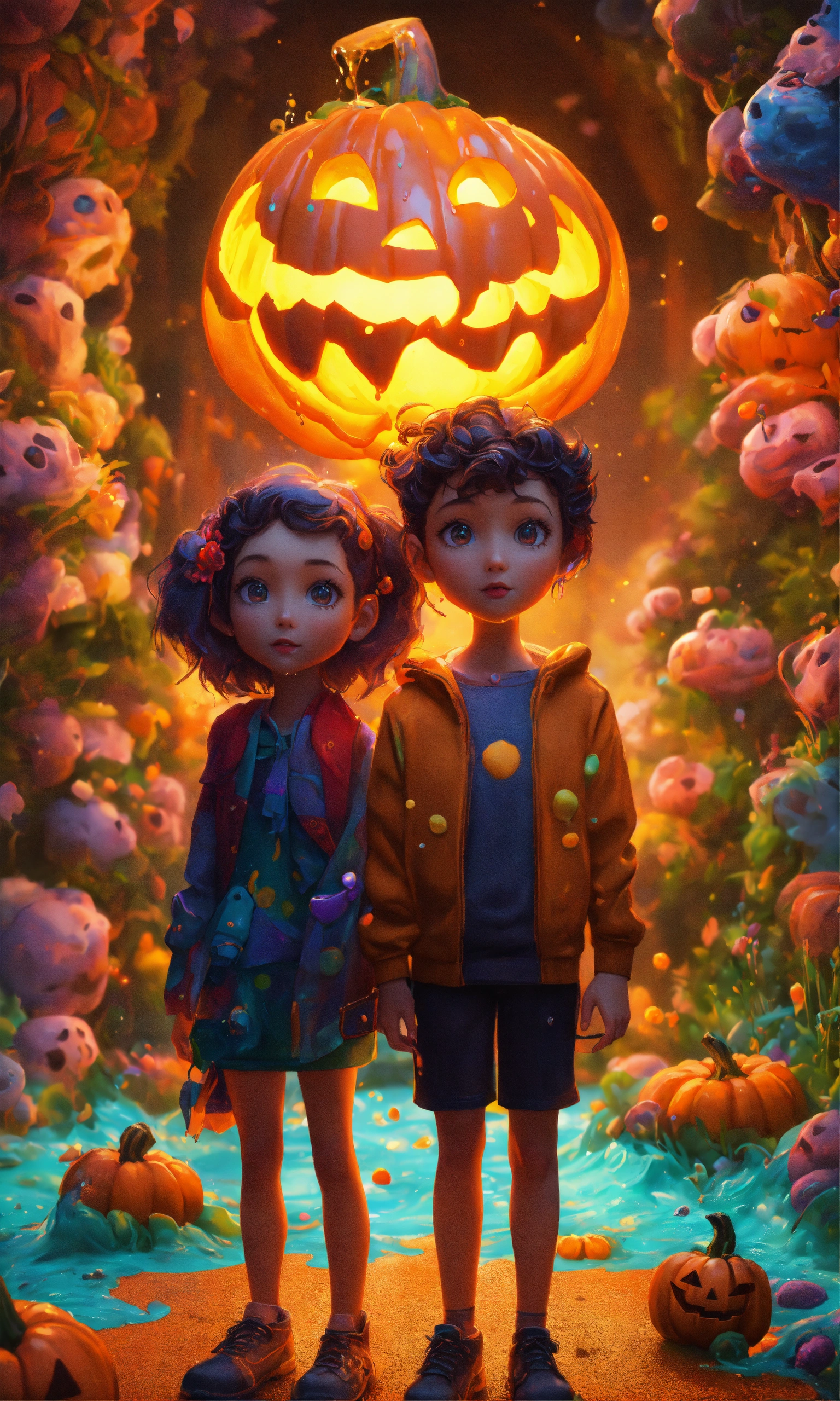 Lexica - Unsplash art, a quirky portrait of a cute girl and boy couples ...