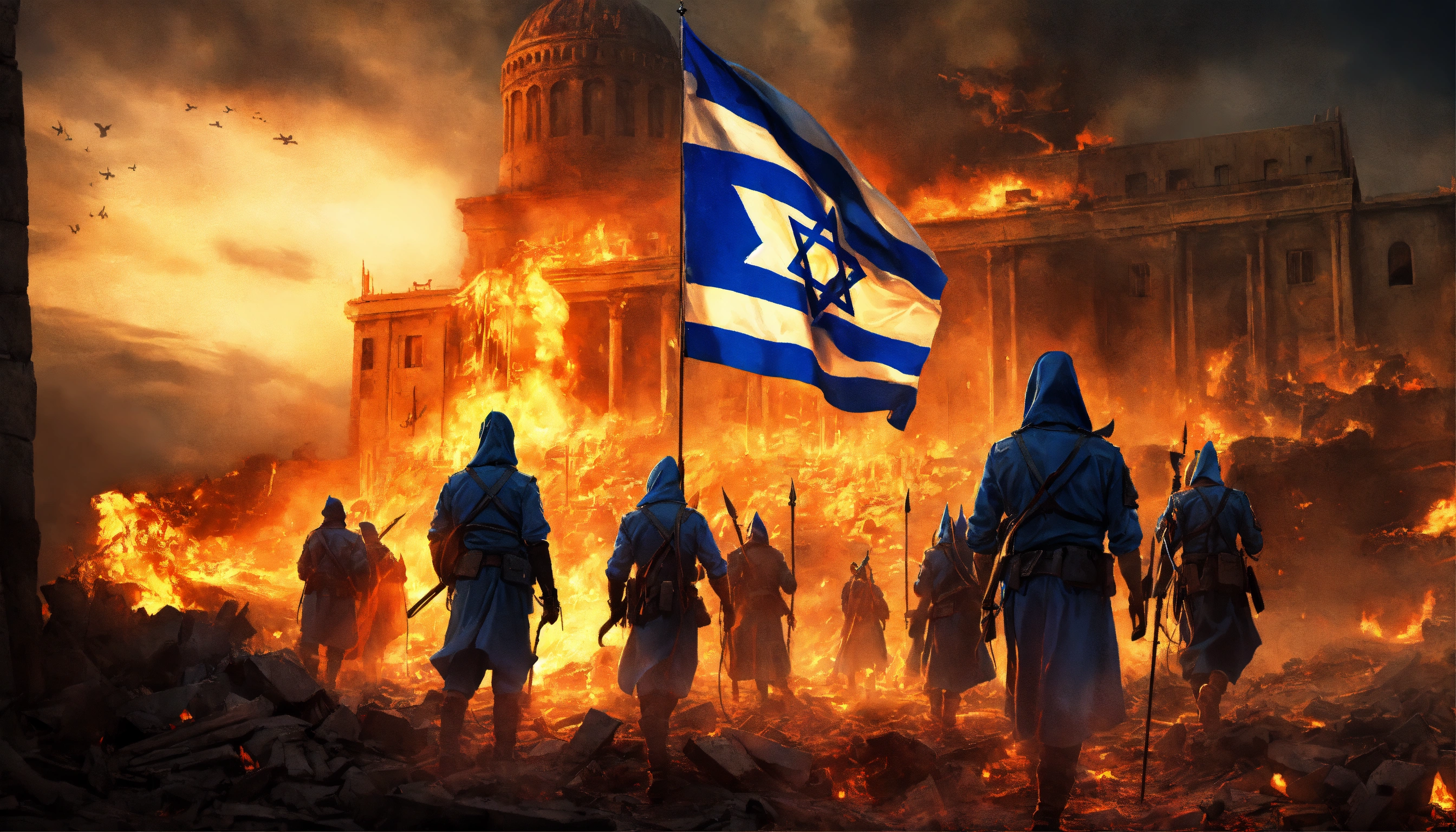 Lexica - Evil demonic Israel demon army carrying Israeli flags ...
