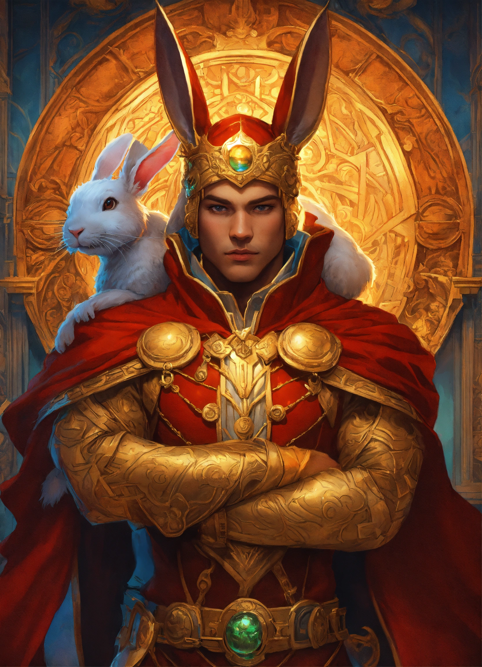 Lexica - Human King with two rabbit ear, fantasy, fable, Disney style ...