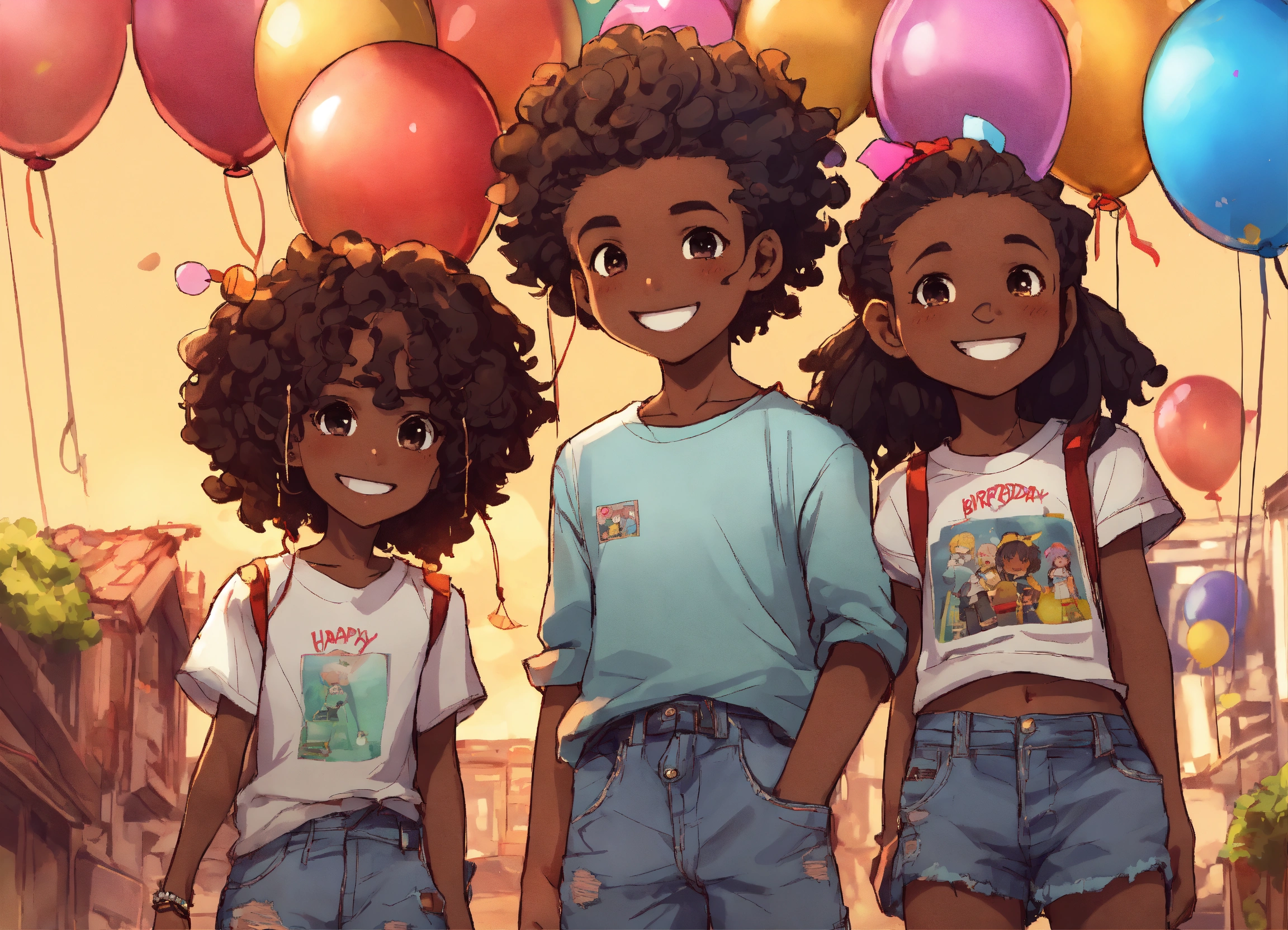 Lexica - The kawaii chibi anime storybook style art, smiling 12 year ...