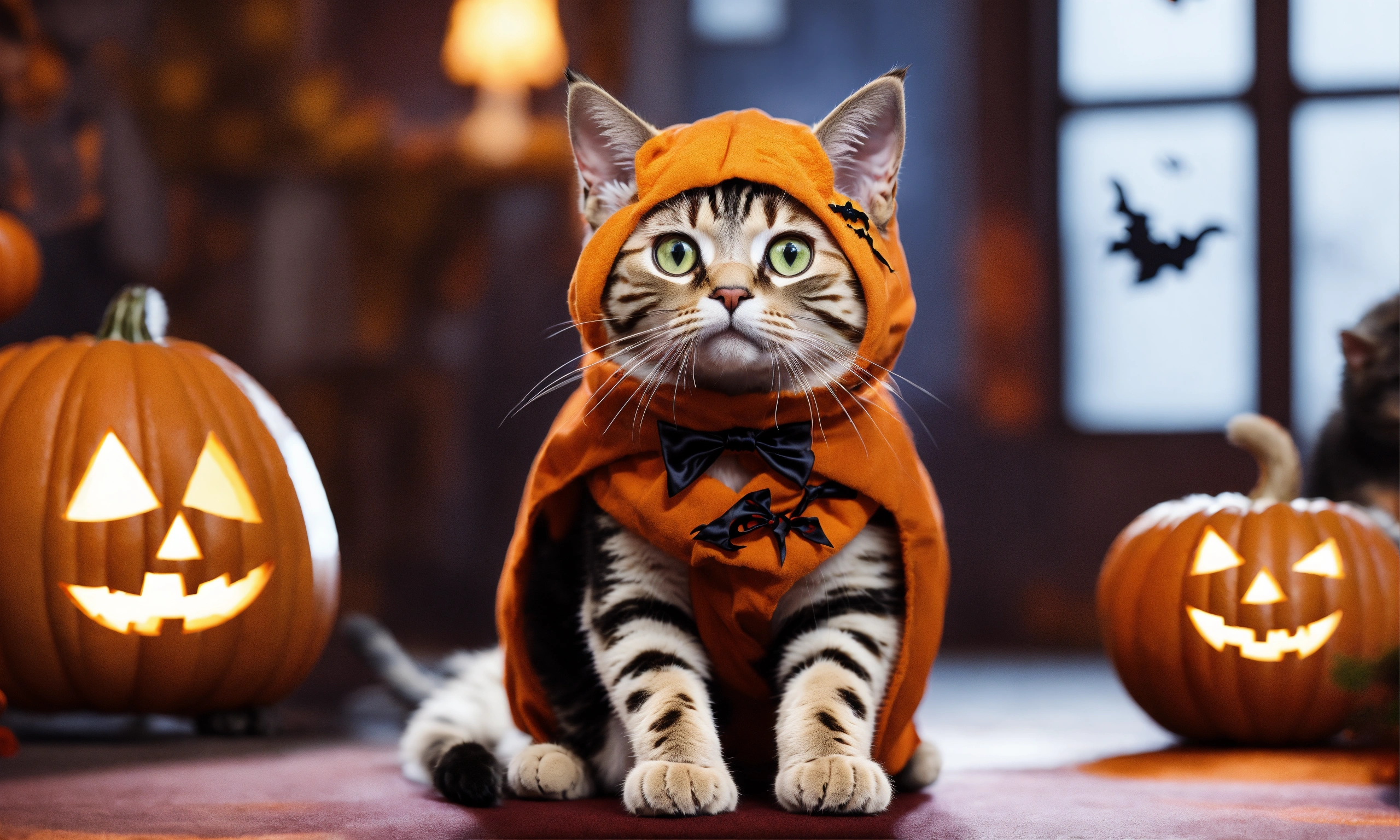 Lexica - Cats dressed up In Halloween costumes hyper realistic 8k