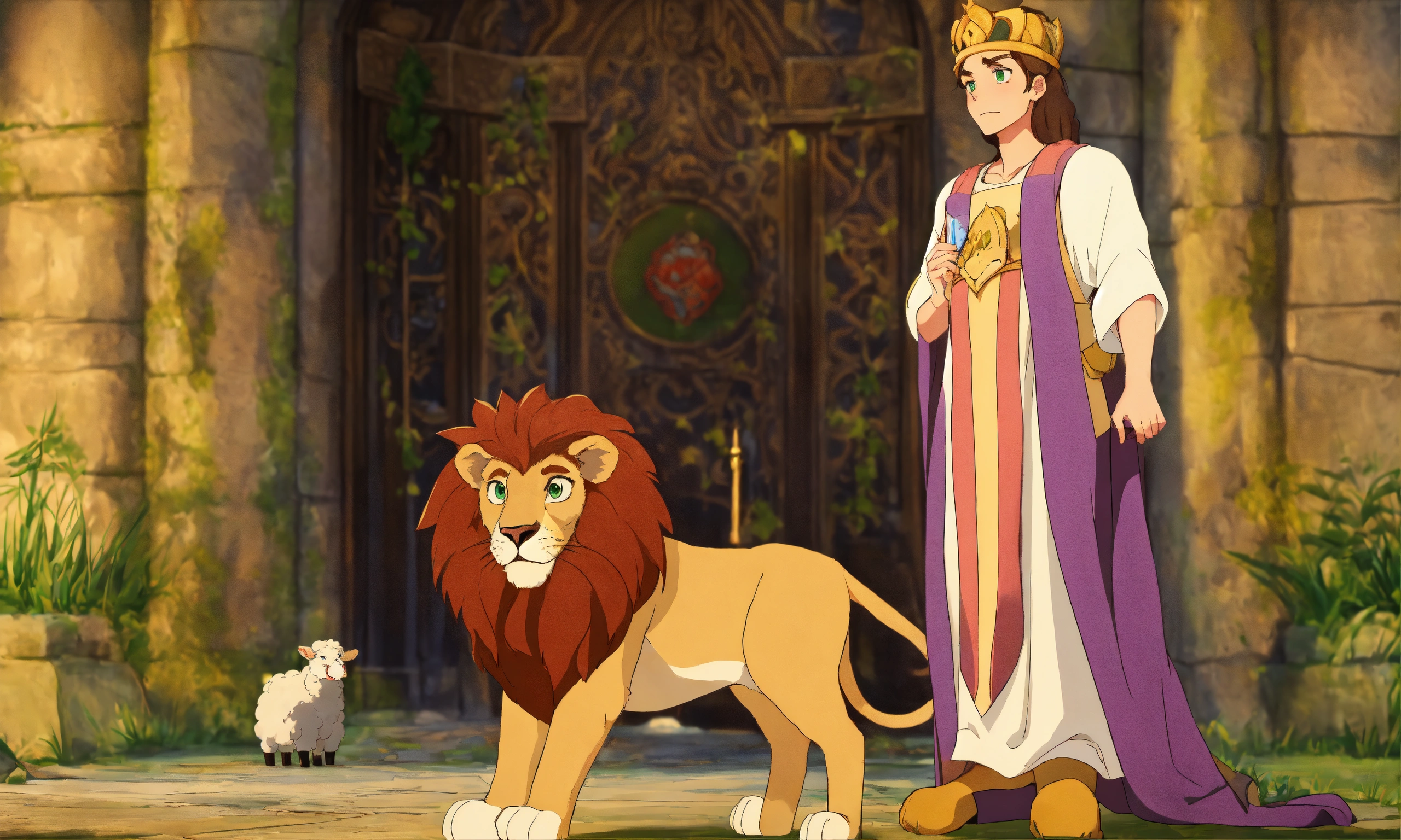 Lexica - Image Prompt The lion recoiling in pain, roaring in defeat, as ...