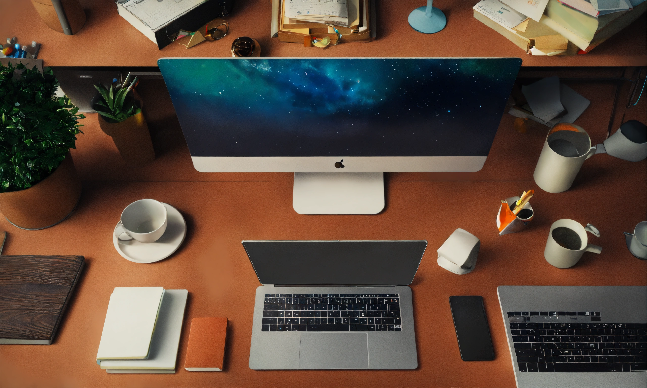 Lexica - Close up of empty desk hyper realistic view from top Top view ...