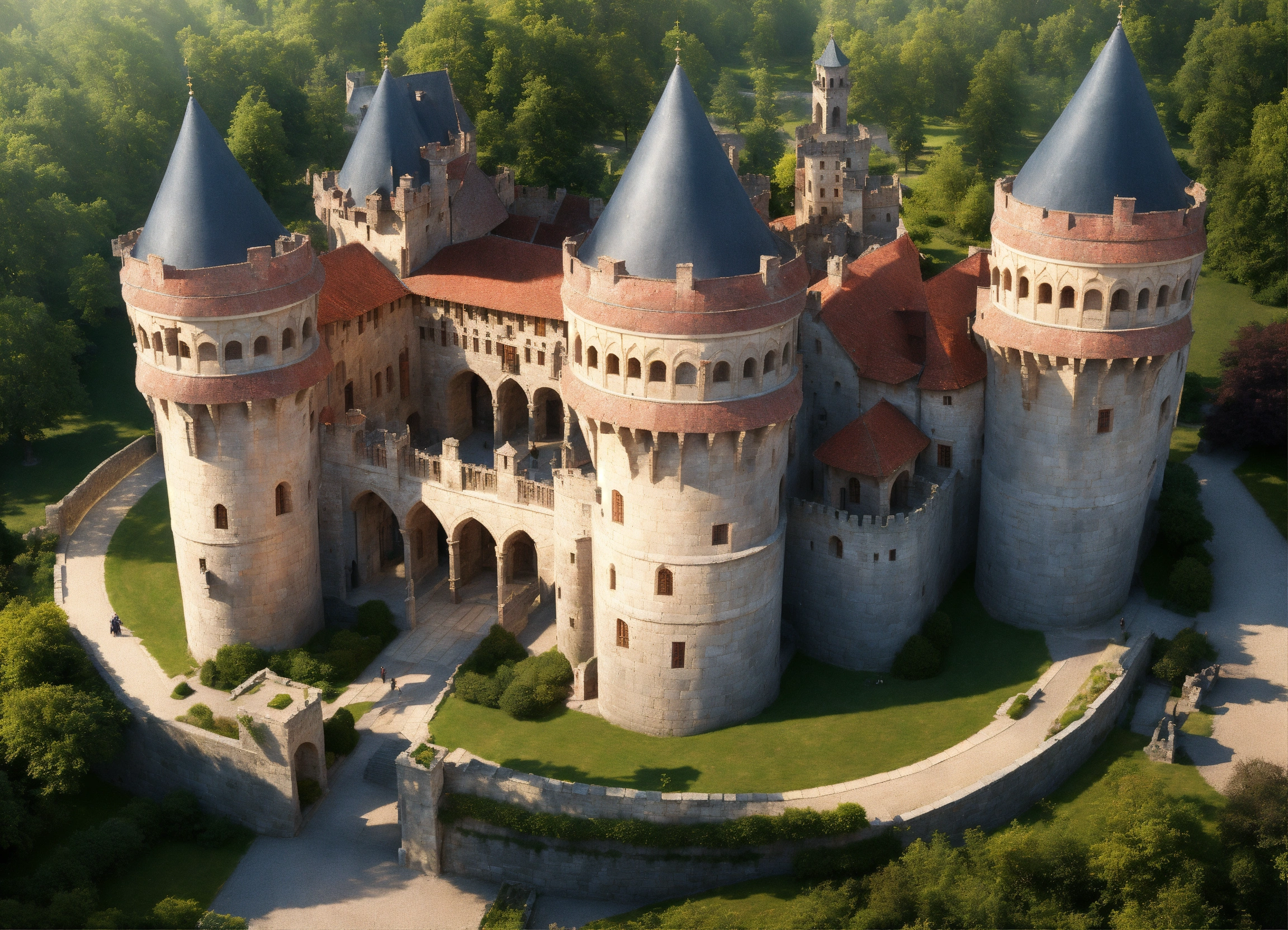 Lexica - Ultra realistic, photorealistic, bird's eye view of a small ...