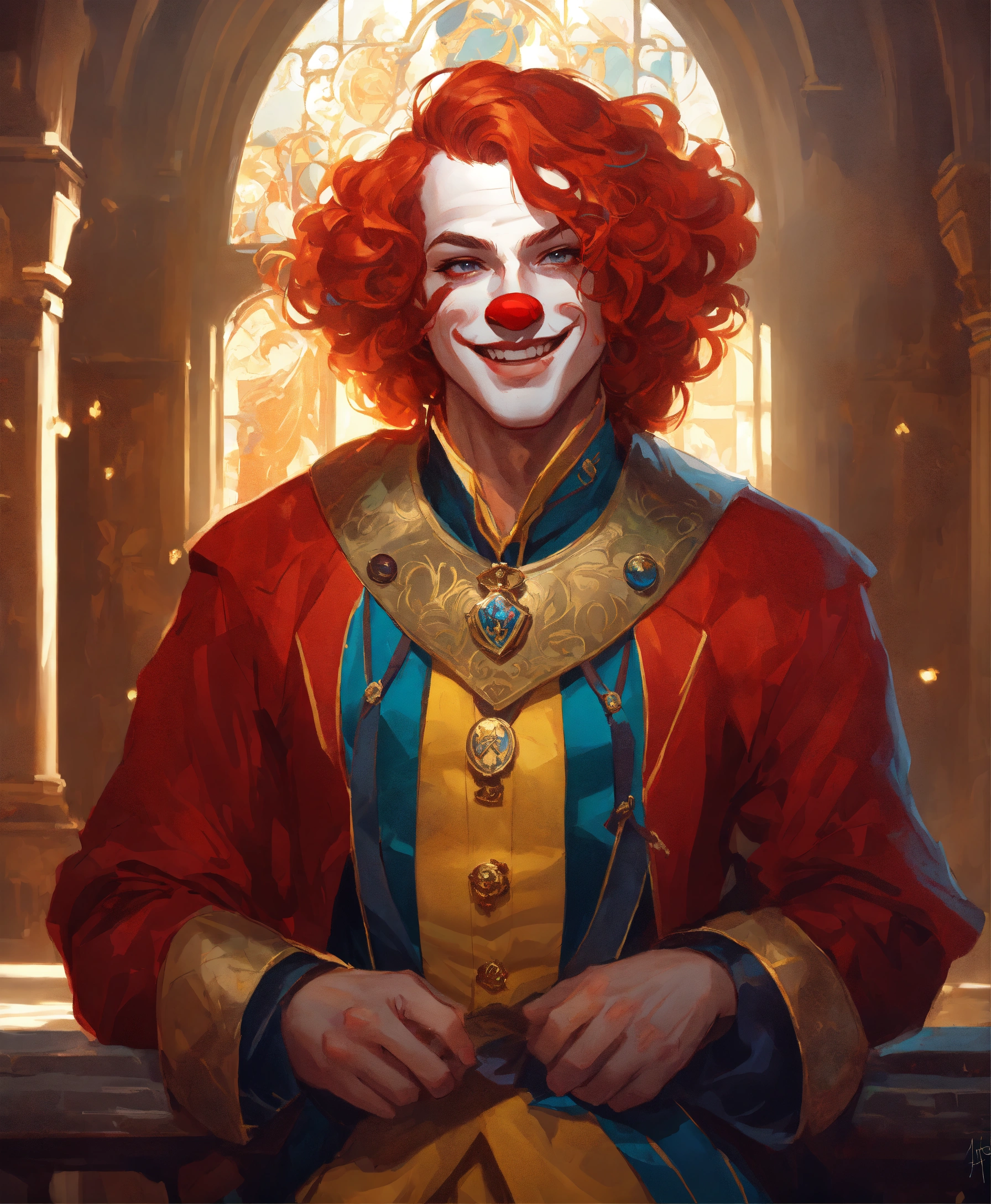 Lexica - Male medieval royal bufoon clown smiling in the royal court ...
