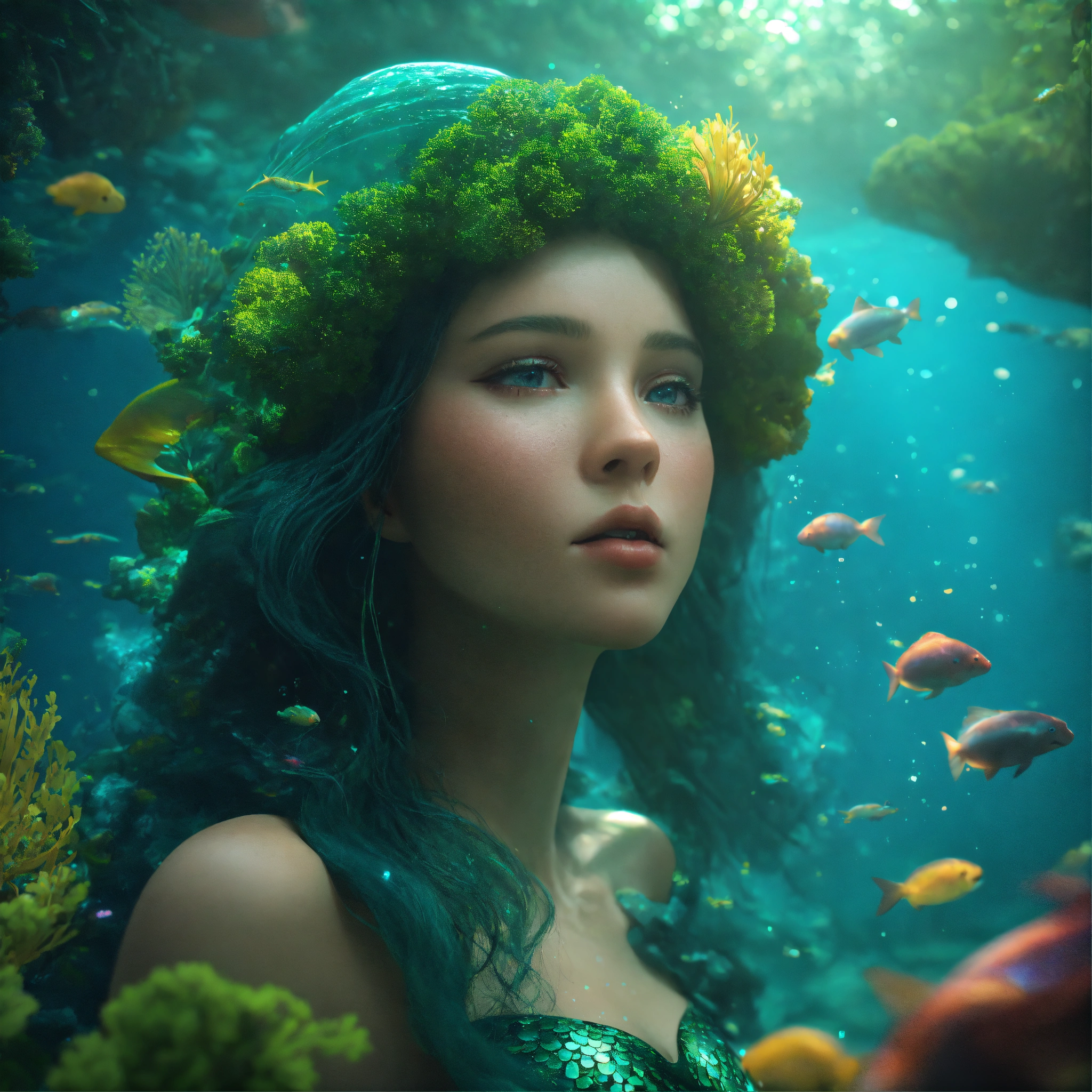 Lexica - Mermaid, being reincarnated into a ocean world, sky nebula ...