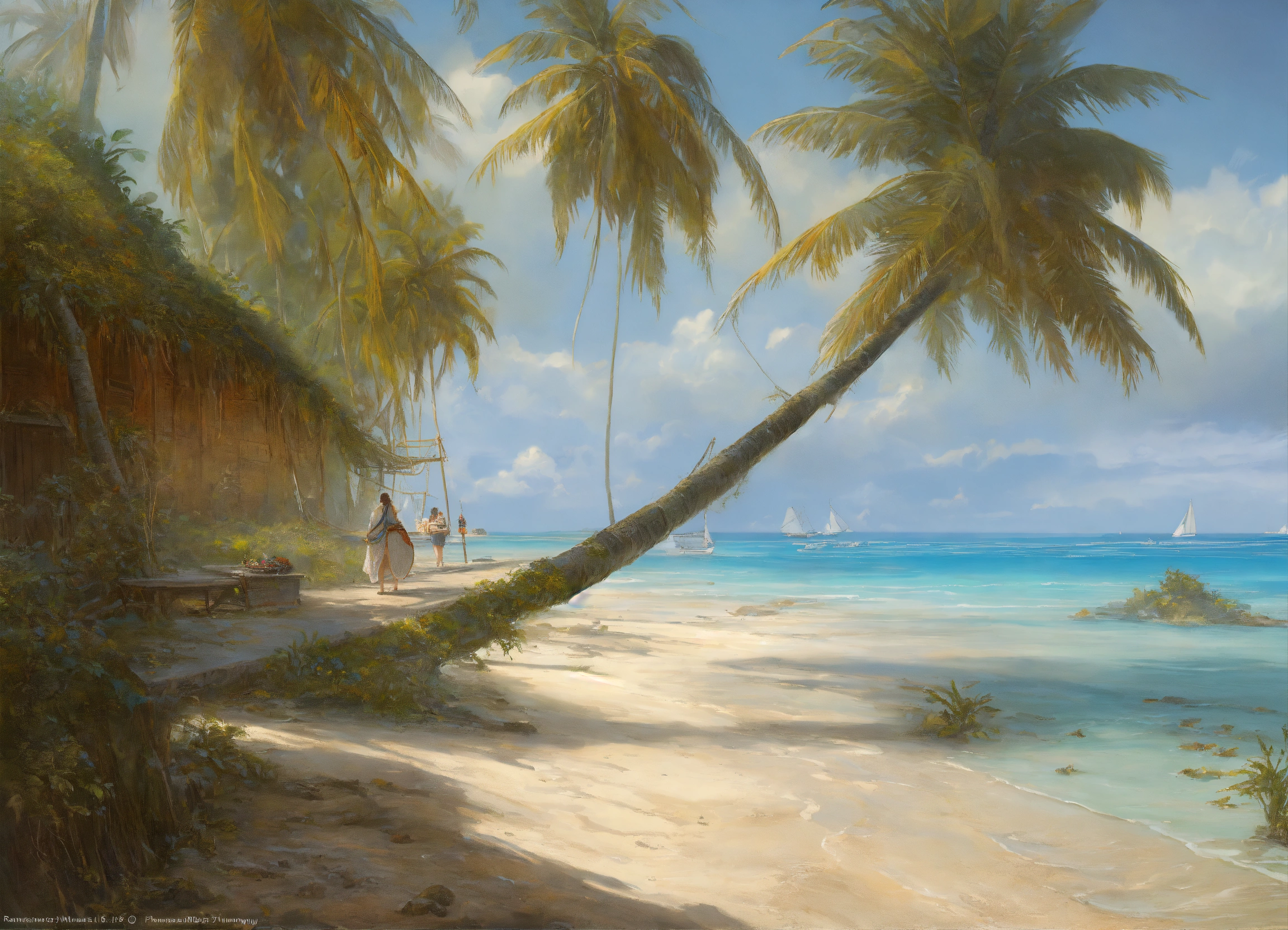 Lexica - Tropical island beach landscape, Epic, dramatic, intrincate ...