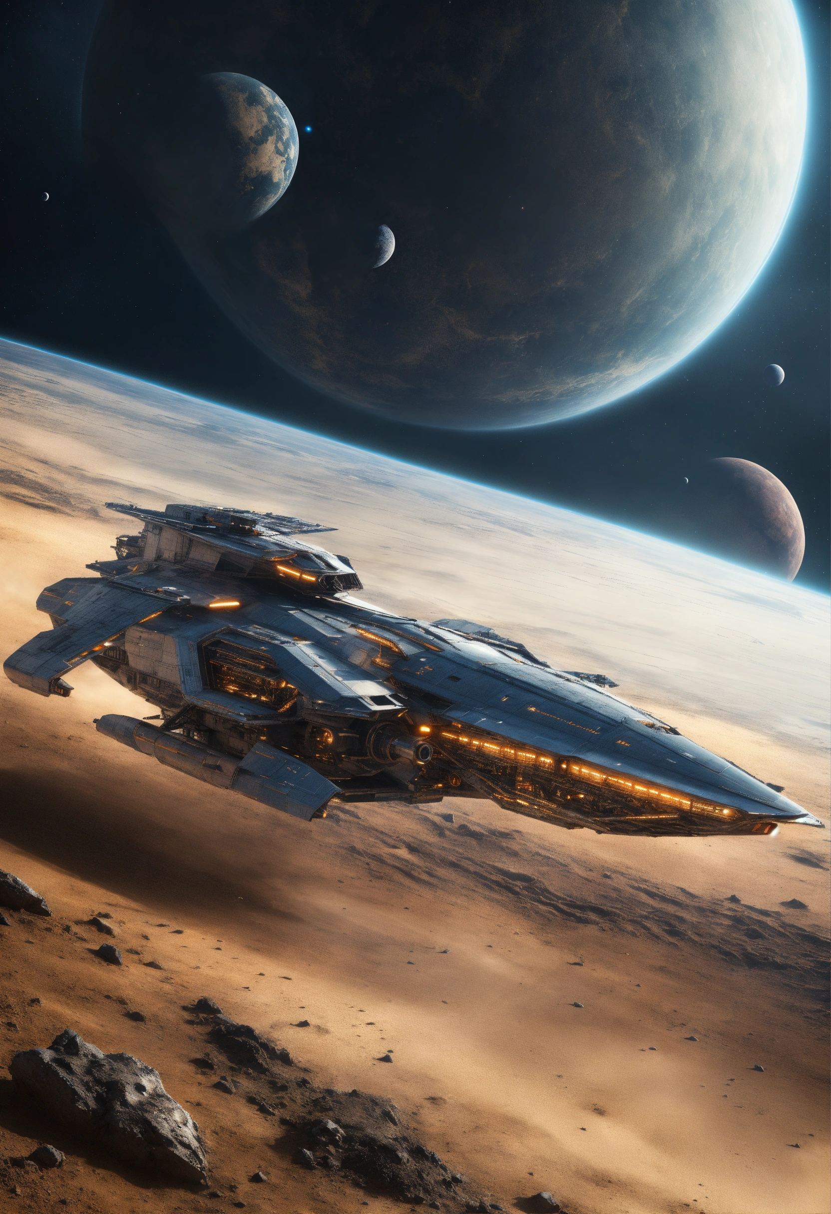 Lexica - Futuristic starship ,hyper realistic, detailed render ...