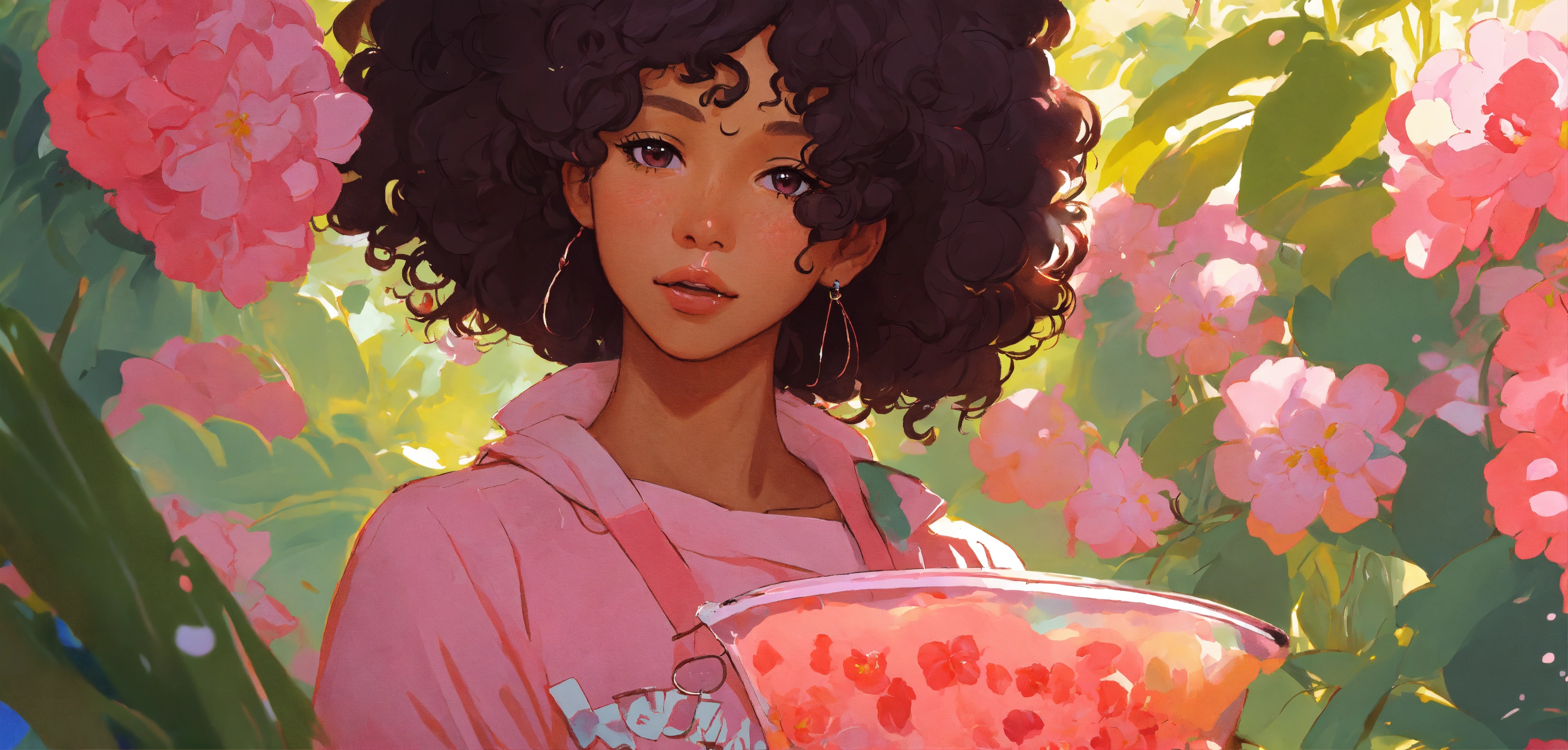 Lexica - Love, pink fowers, boba tea, milk tea, island girl, tropical ...