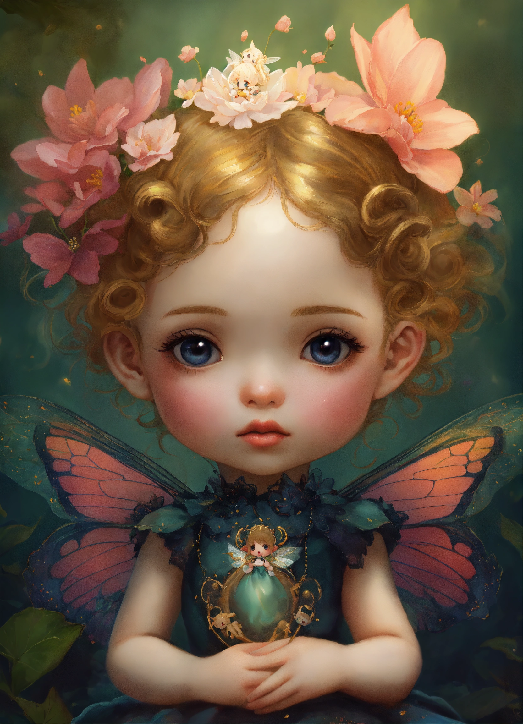 Lexica - Portrait of a very cute fairy gothic chibi girl kewpie fairy ...