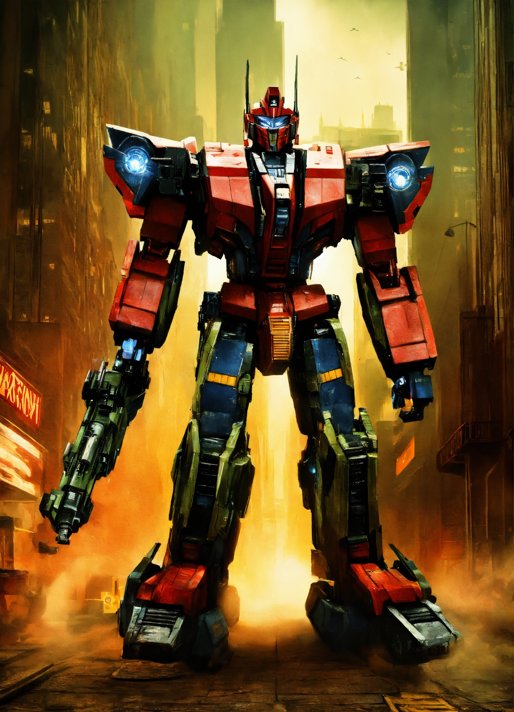 Lexica - Cybertron wall front view tranformers