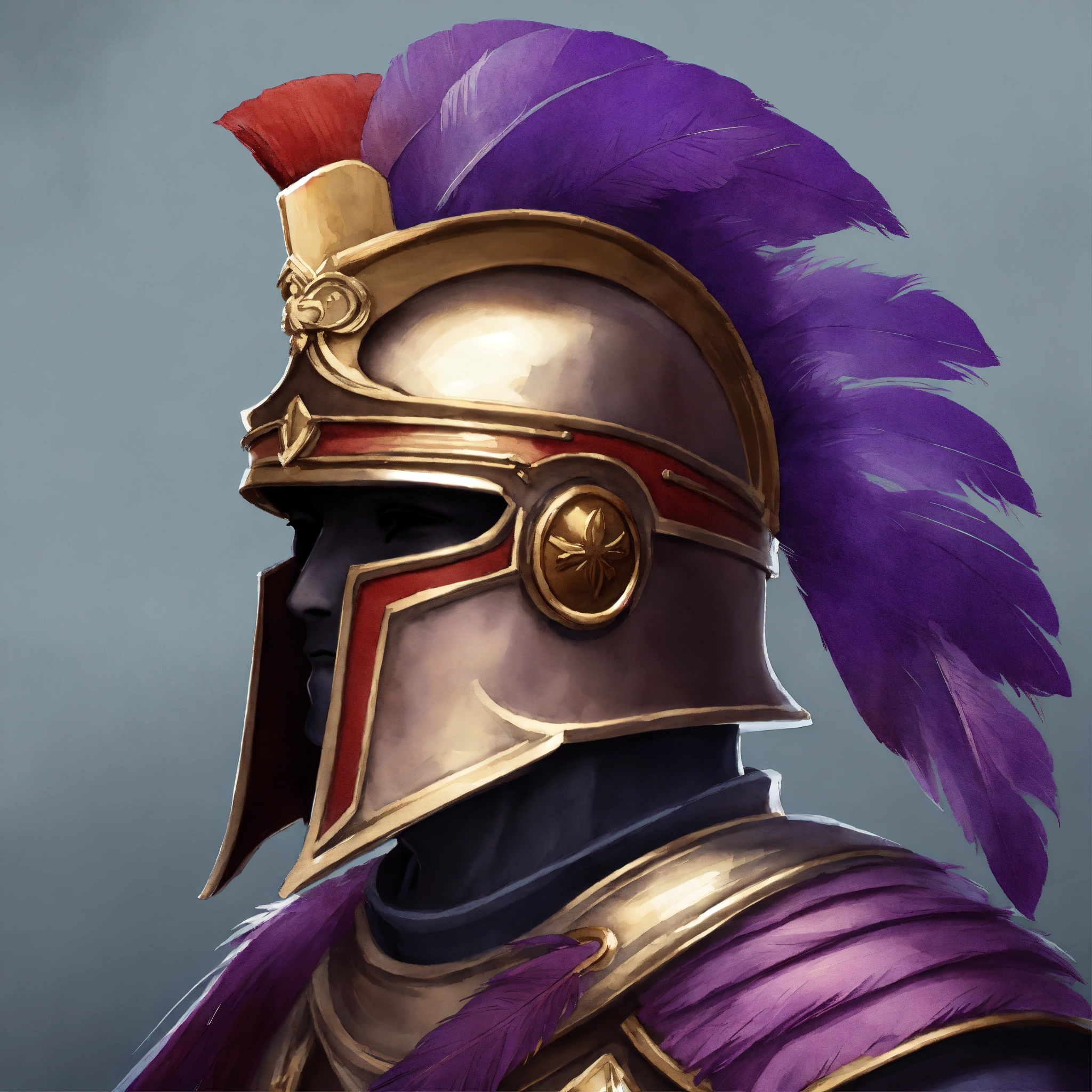 Lexica - Roman legion Praetorian Guard helmet, purple feathers, game ...