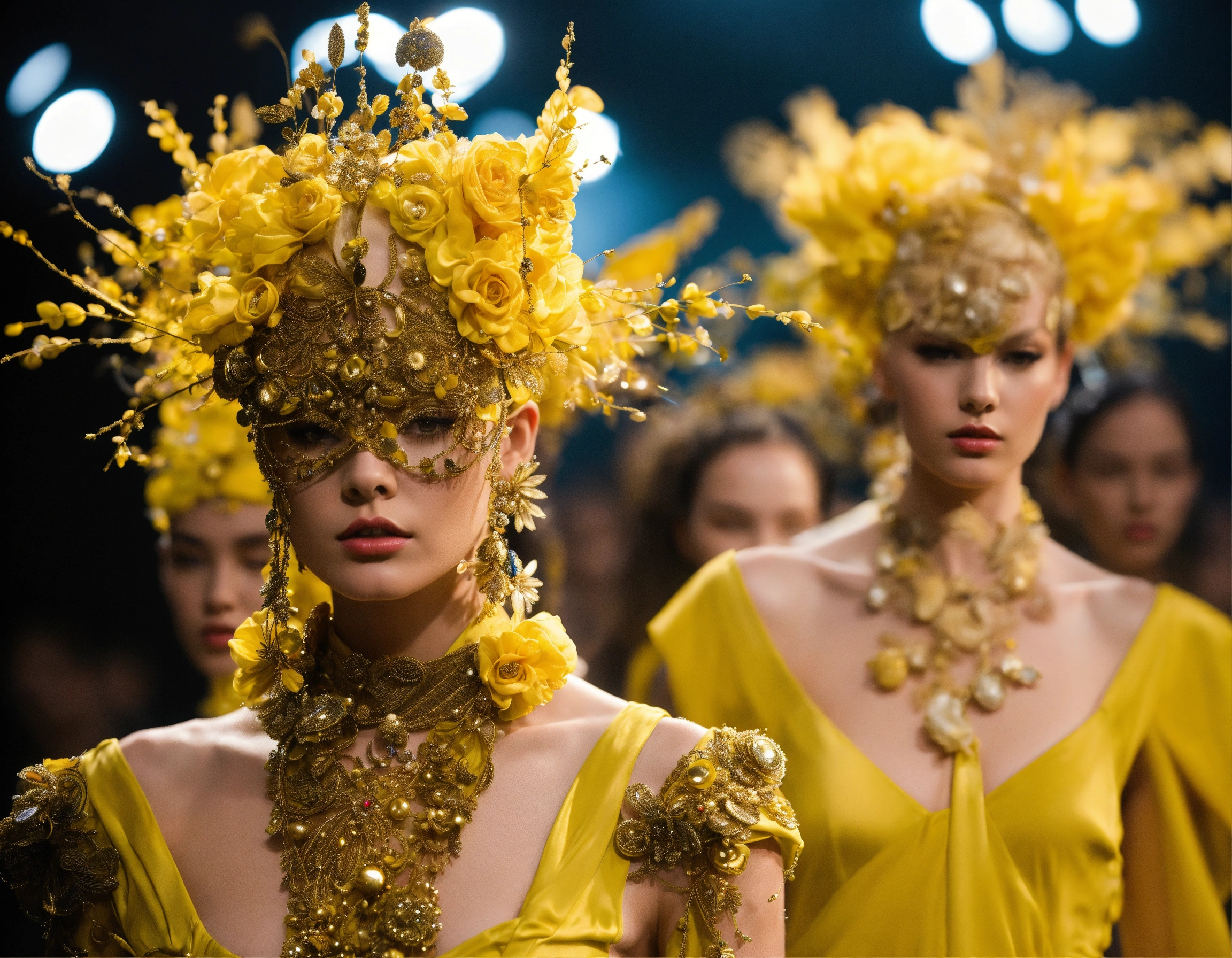 Lexica - MODELS WALKing in an avante garde designer runway show, year ...