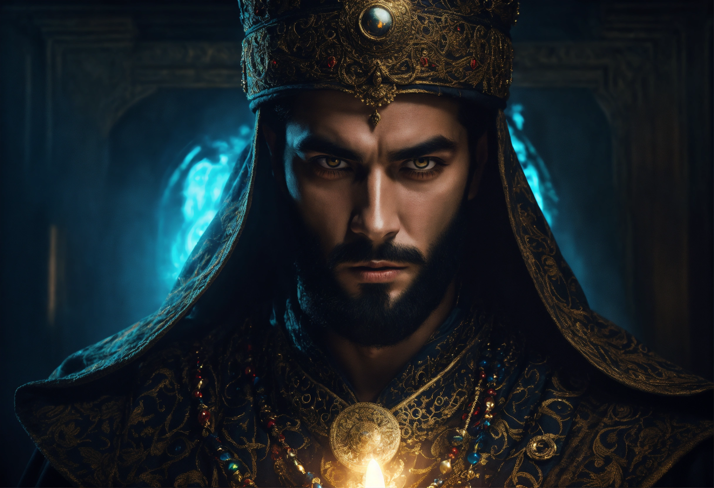 Lexica - Dark, mysterious and dramatic headshot of a young handsome ...