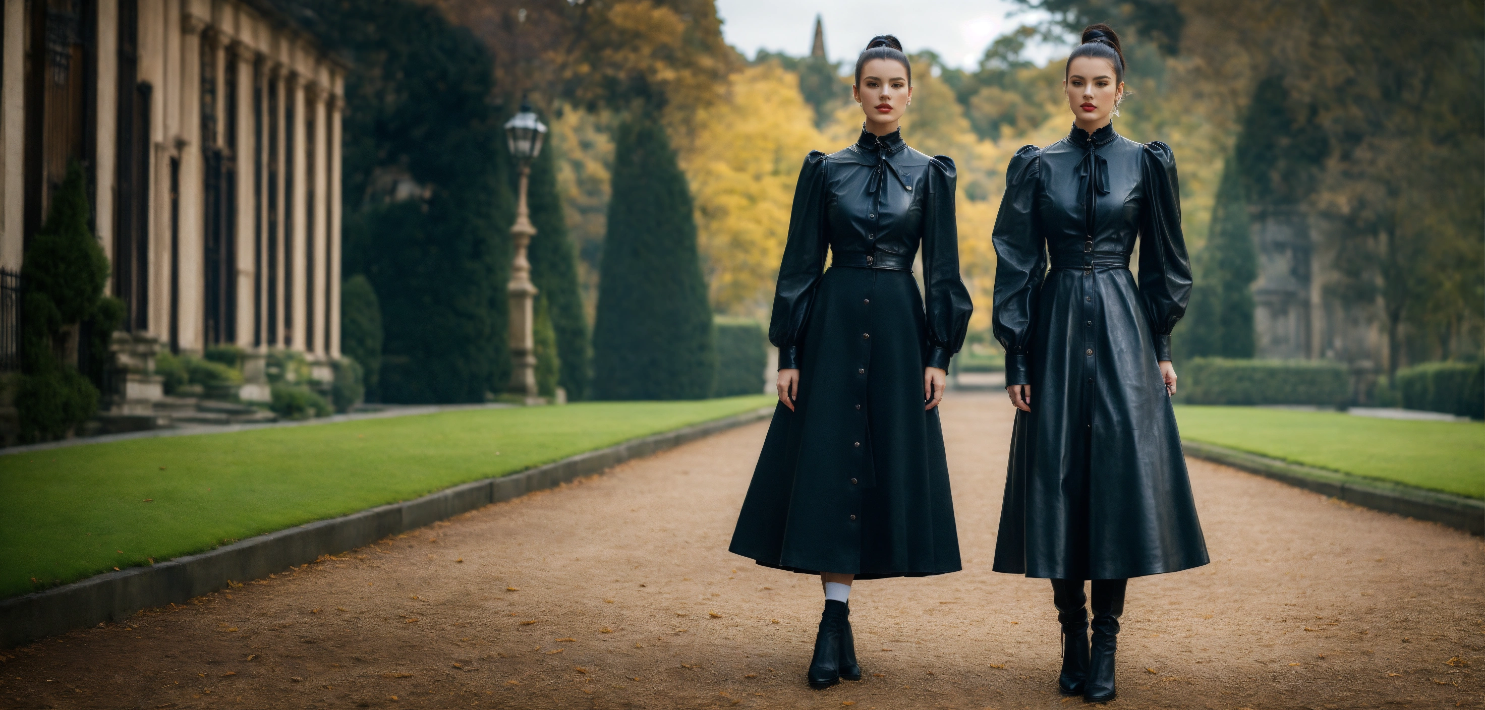 Lexica - Two stunning arrogant women fashion model, strict victorian ...