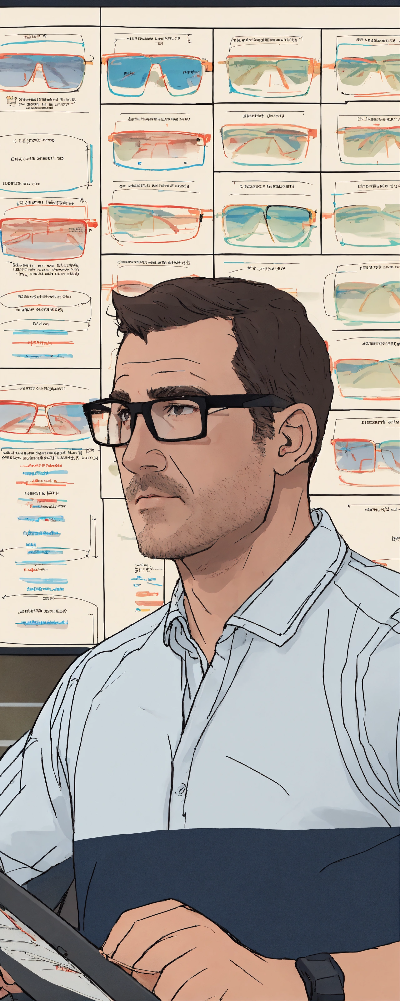 Lexica - Portrait of a french rugby coach wearing a pair of oversized ...